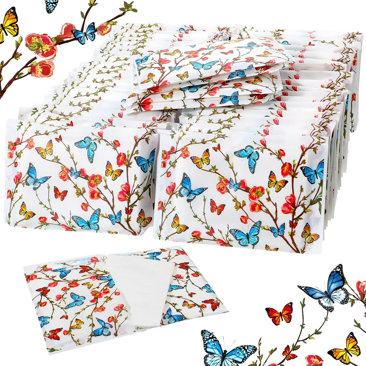 Amazon.com: Geyee 50 Packs Facial Tissue Travel Packs Disposable Pocket ...