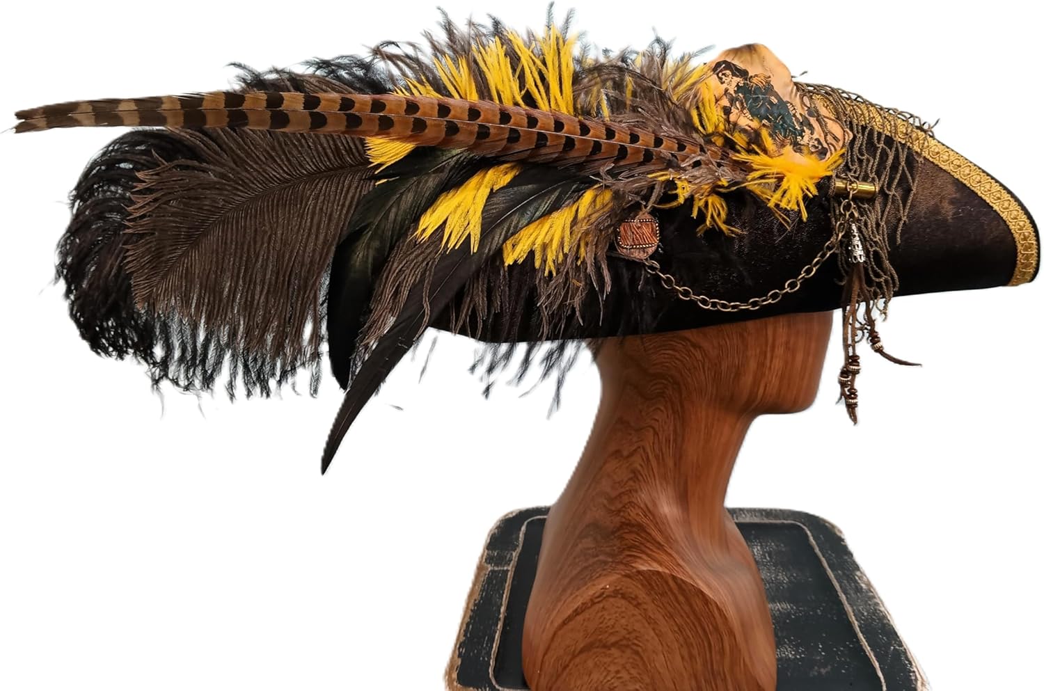 Amazon.com: Two Tarts' Toppers Pirate Hats Tortoise and Gold Tricorn ...