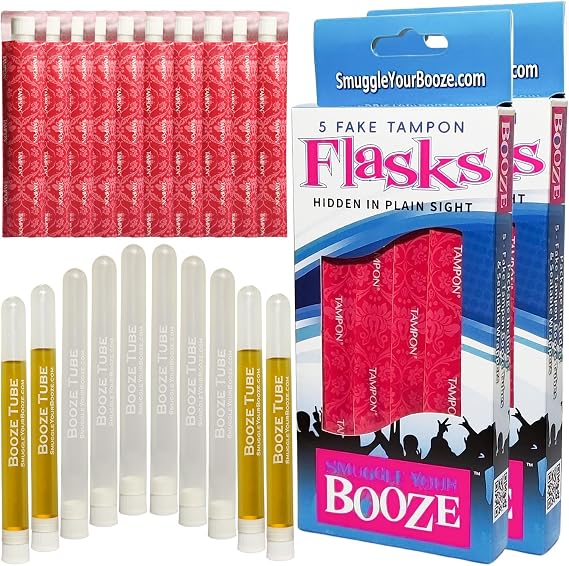 Amazon.com: 10 Fake Hidden Tampon Flask Set by Smuggle Your Booze ...