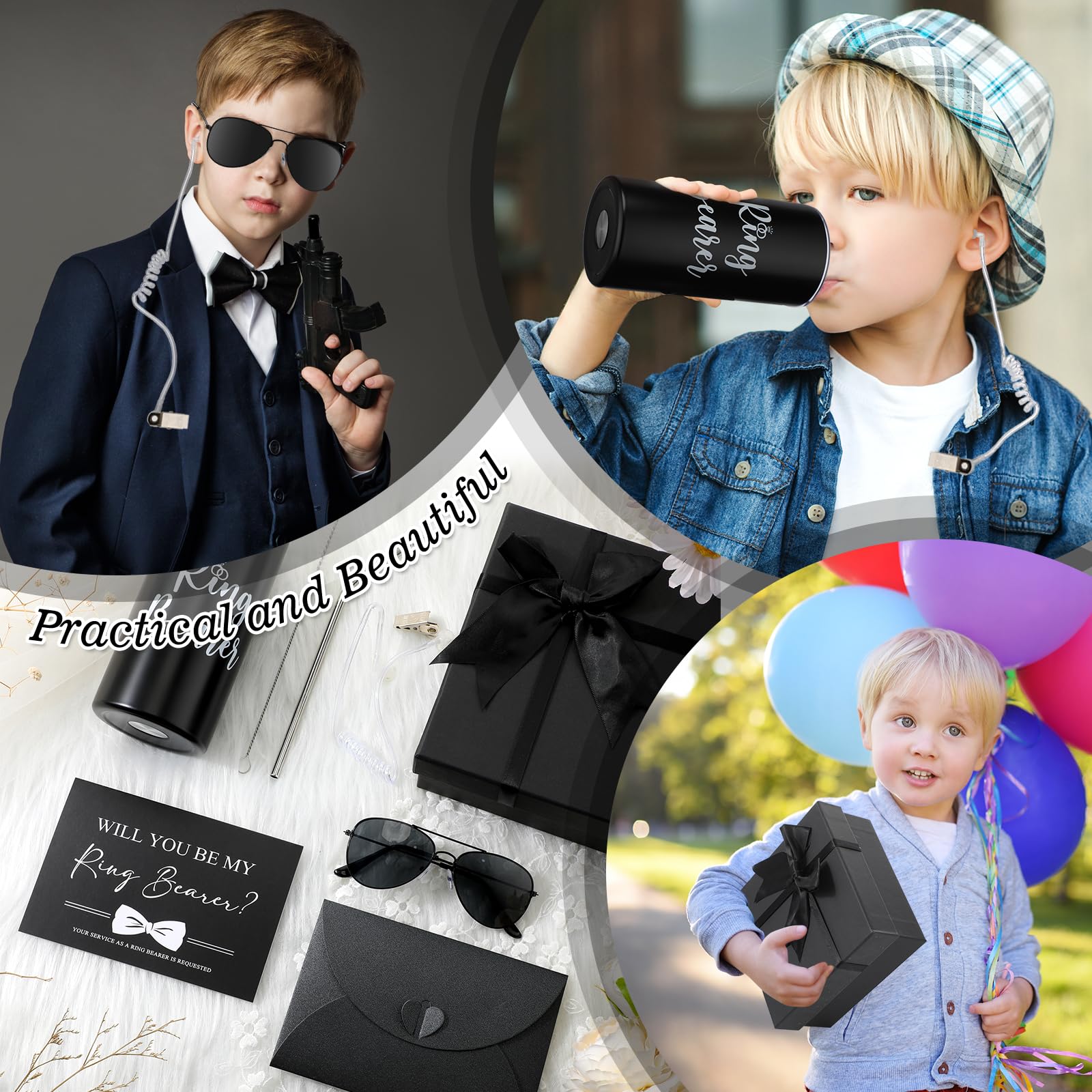 15 Pcs Flower Girl Ring Bearer Gifts Set Include Tumbler with Straw ...