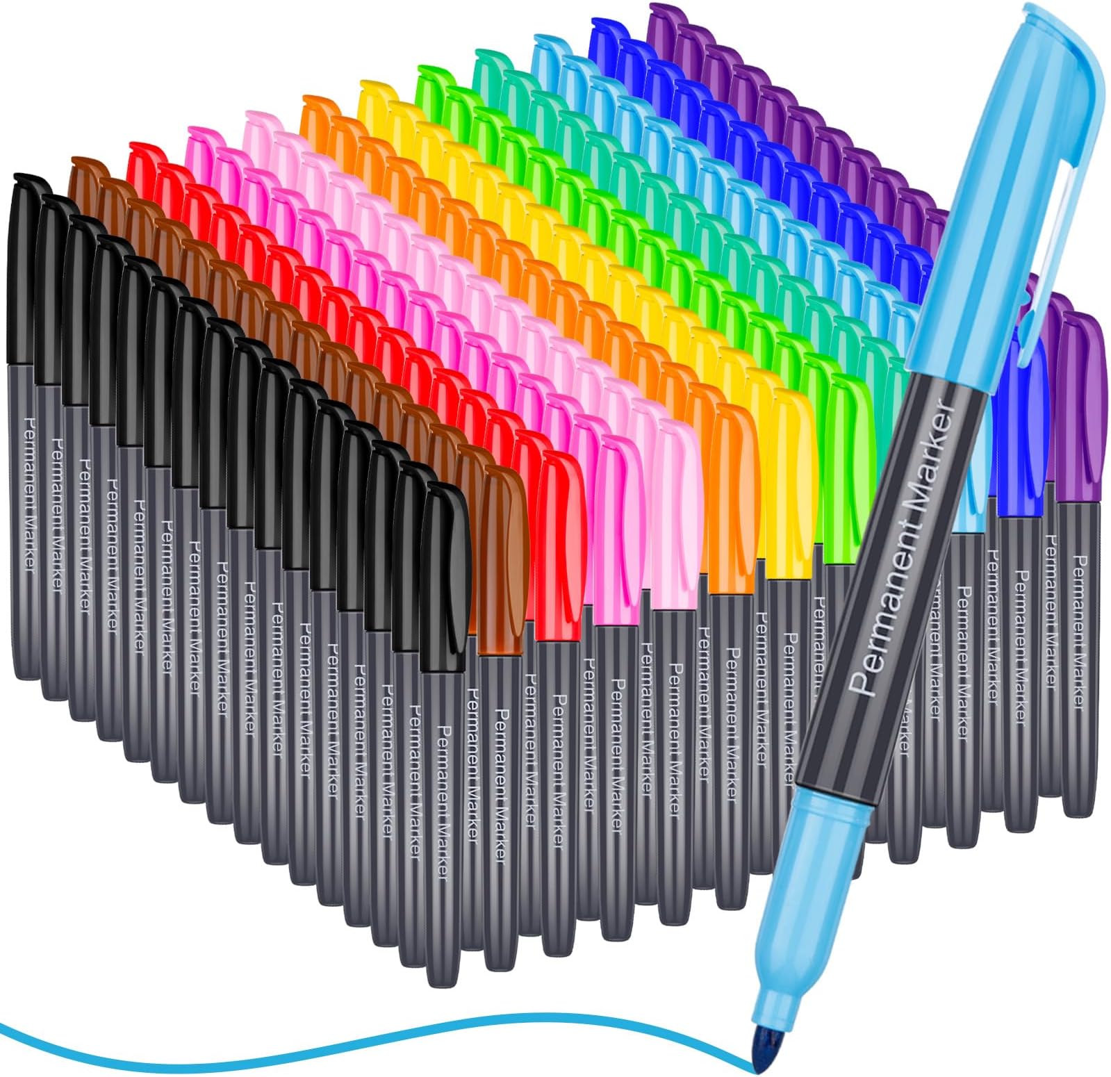 Amazon.com : Affisure 12 Colors Permanent Markers， 144 Pack Permanent ...