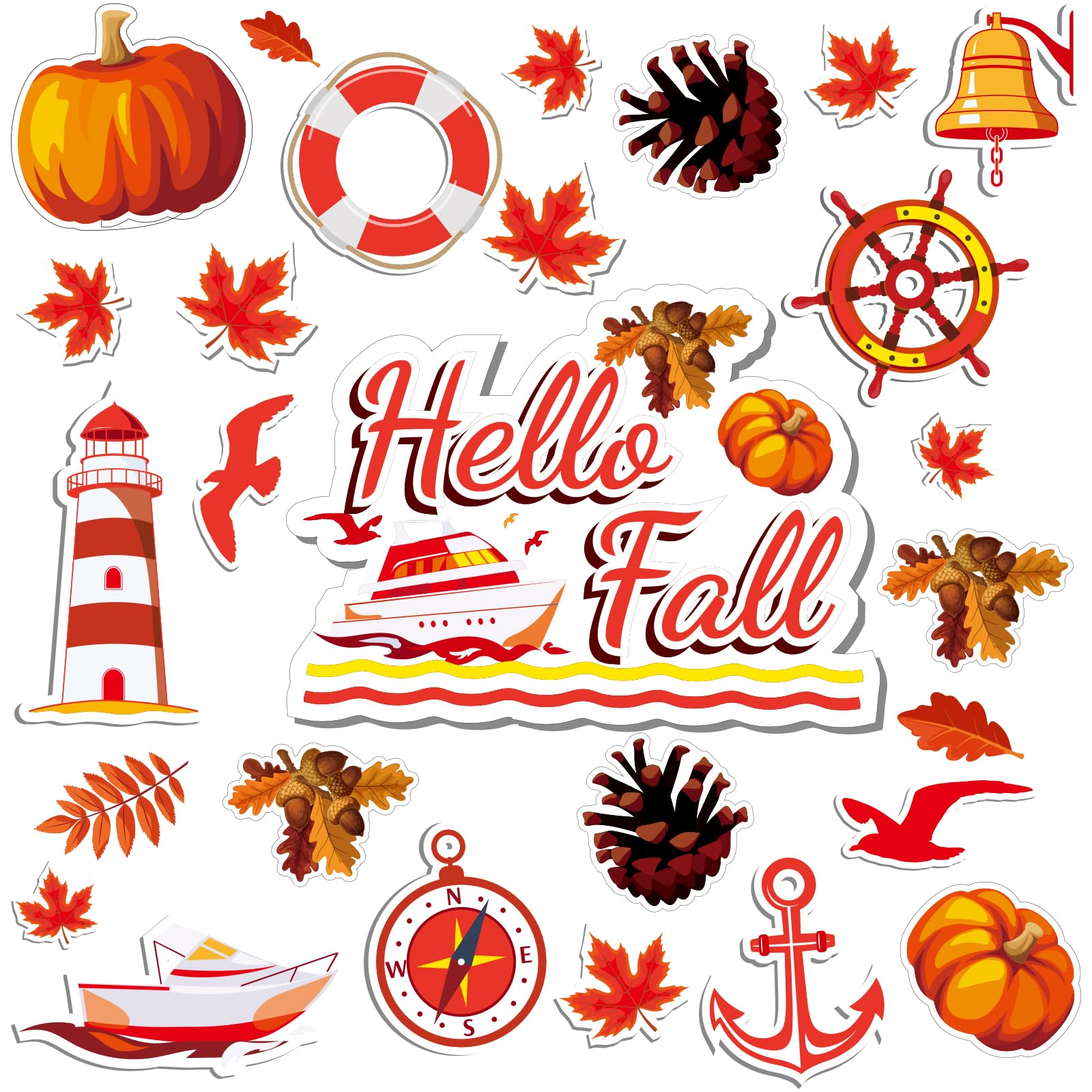 Amazon.com: 26pcs Thanksgiving Fall Magnetic Decorations for Cruise ...