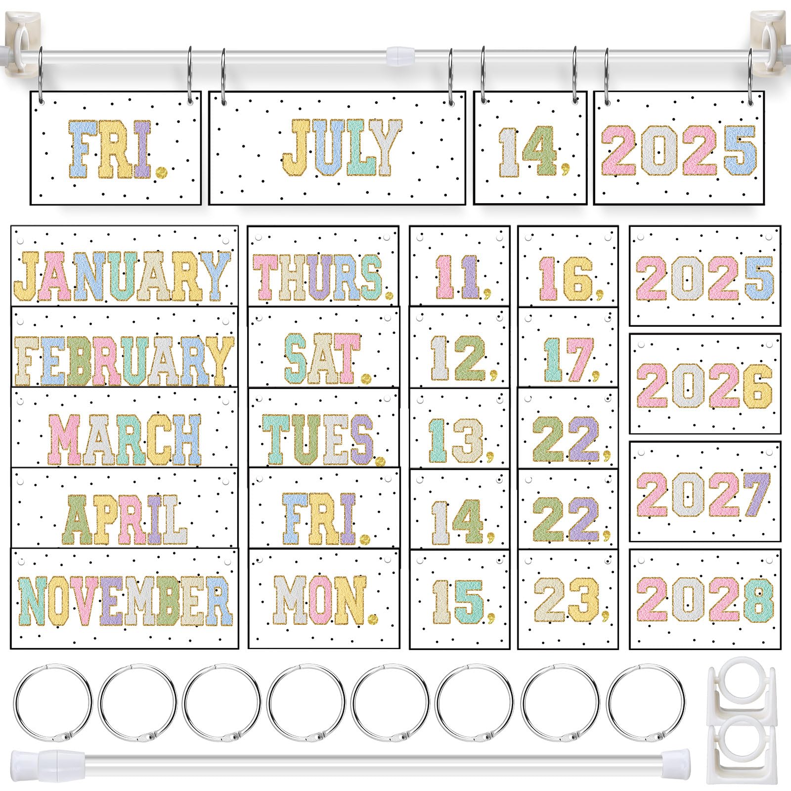Snapklik.com : TecUnite Chenille Calendar Bulletin Board Set Classroom ...