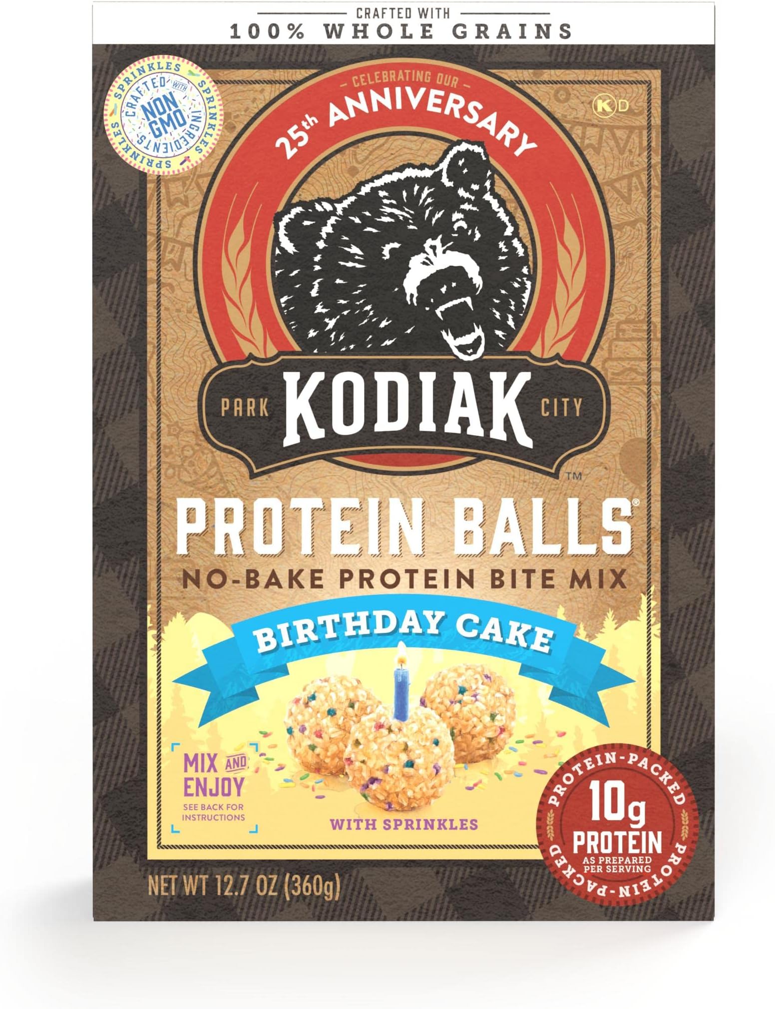 Amazon.com: Kodiak Oatmeal Protein Ball Mix, Birthday Cake, High ...