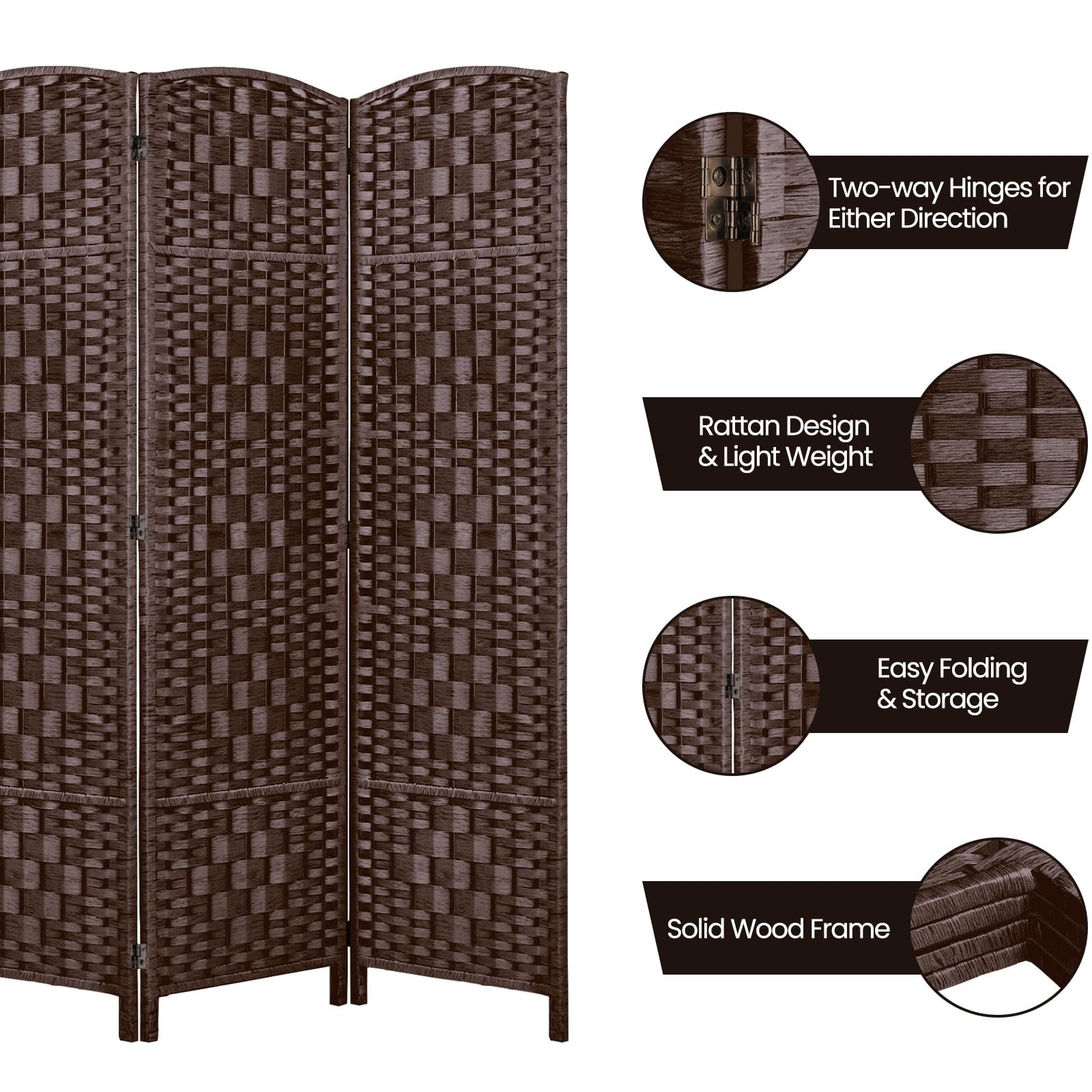 Snapklik.com : Room Divider, 6 Ft Tall Room Dividers And Folding ...