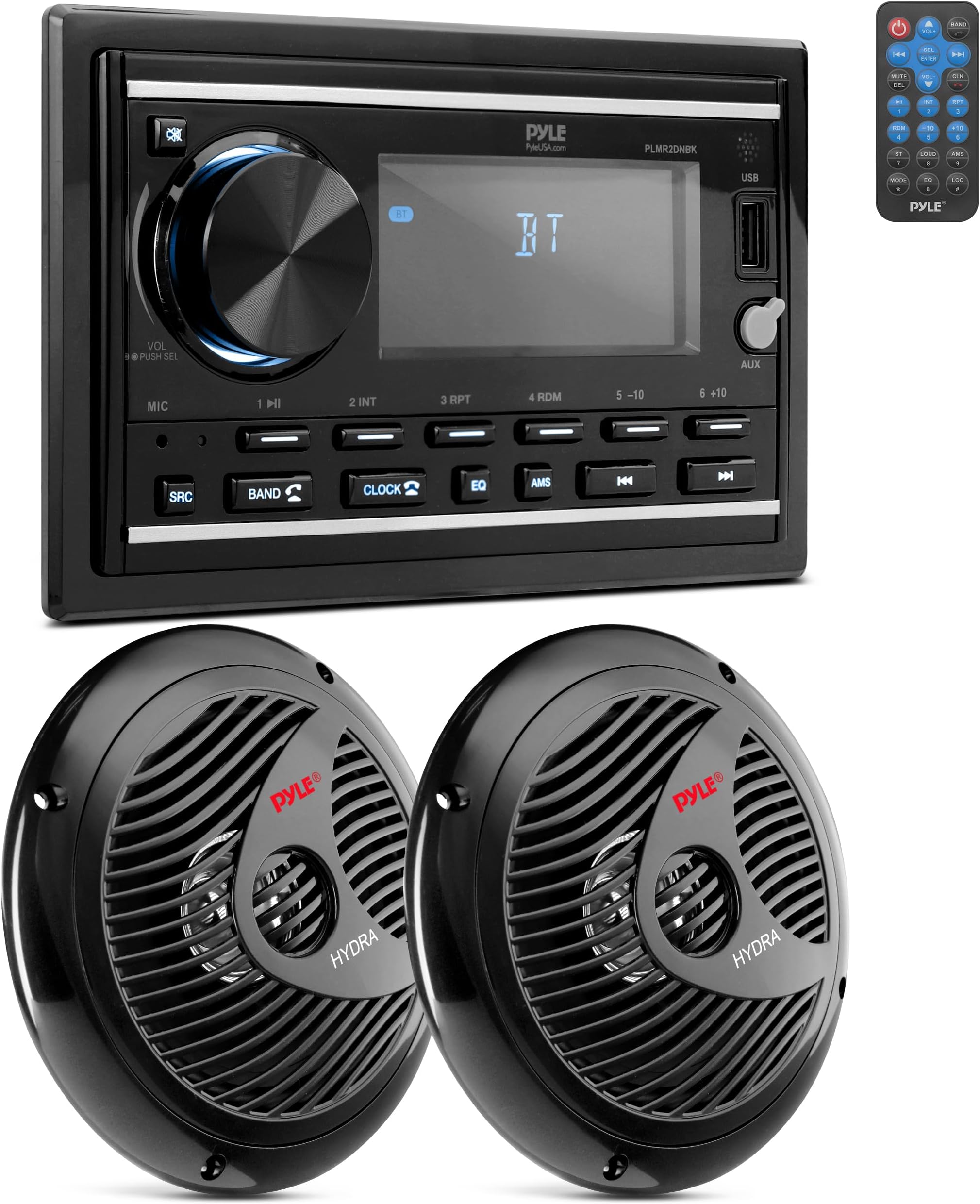 Amazon.com: Pyle Boat Bluetooth Marine Stereo Receiver - Marine Head ...