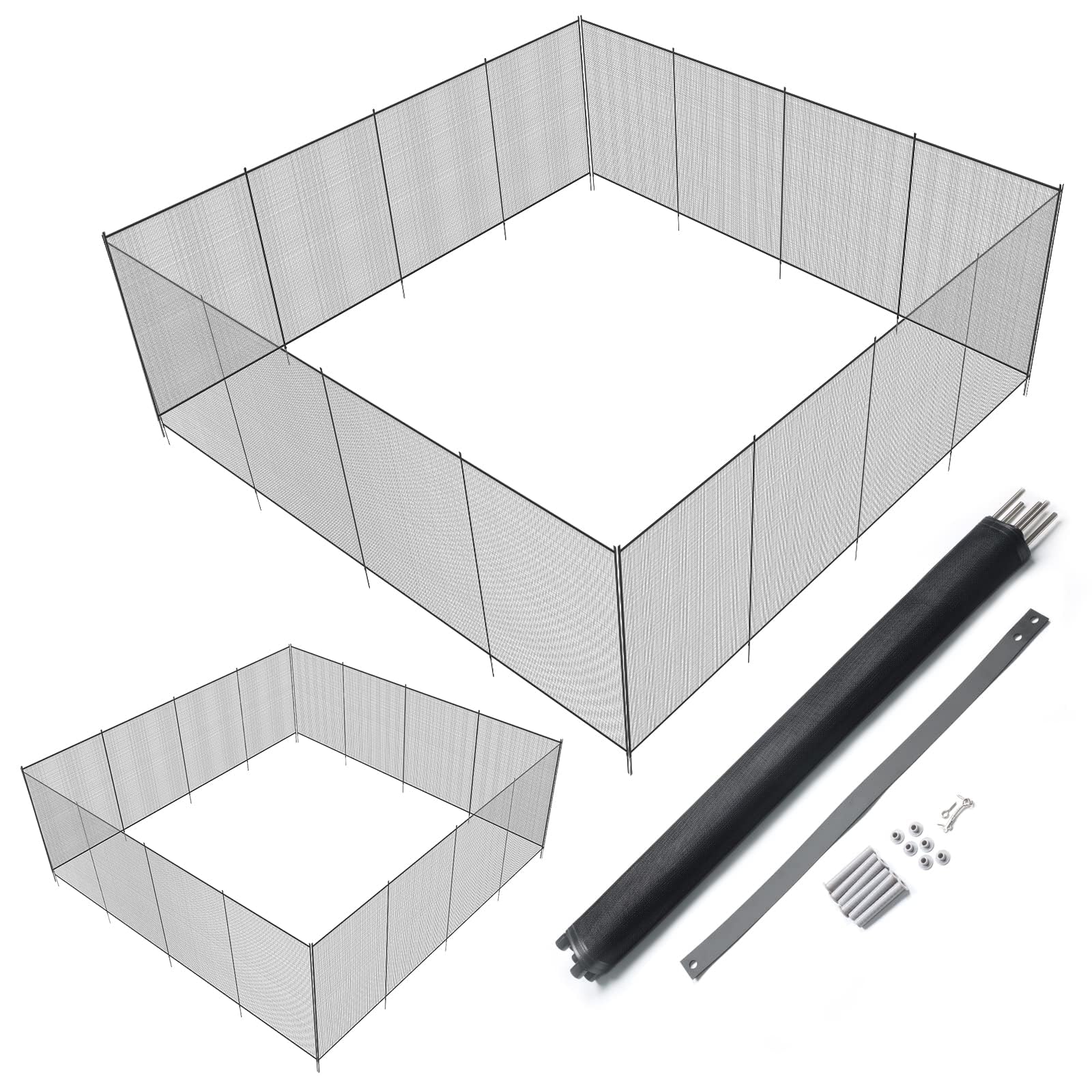 Amazon.com : Funmit Pool Fence Kit 4’ x 96’, Removable Child Safety ...