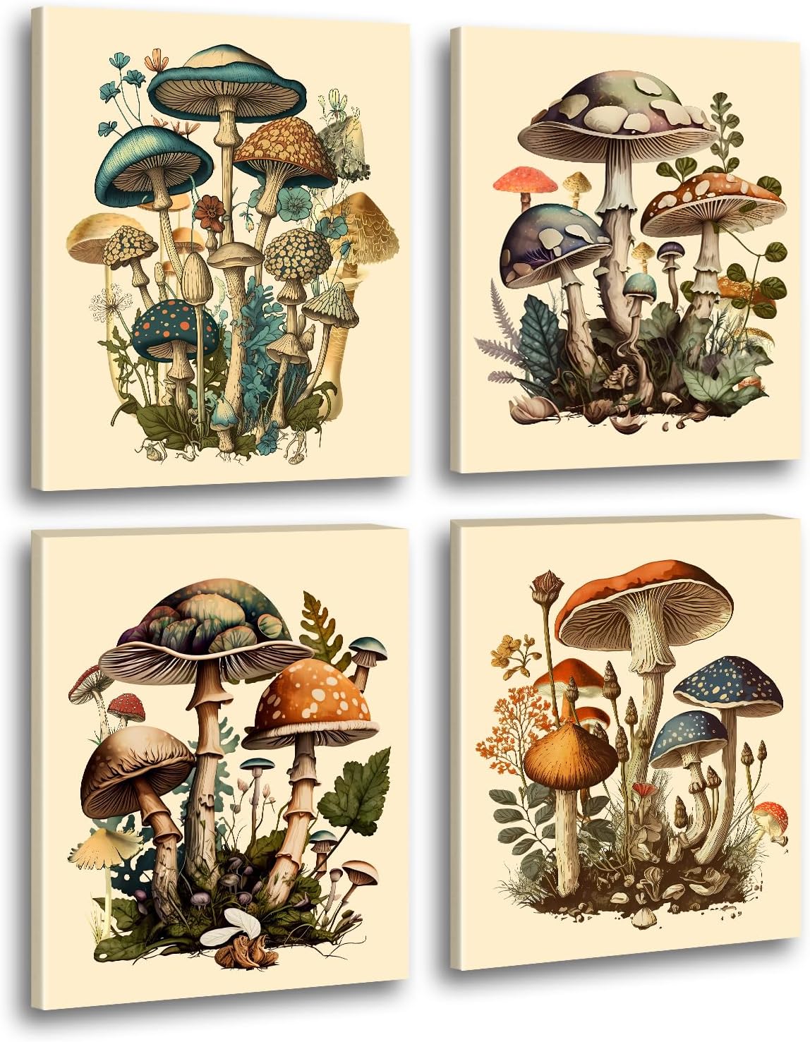 Amazon.com: Mushroom Wall Decor Aesthetic Posters,Vintage Mushroom ...