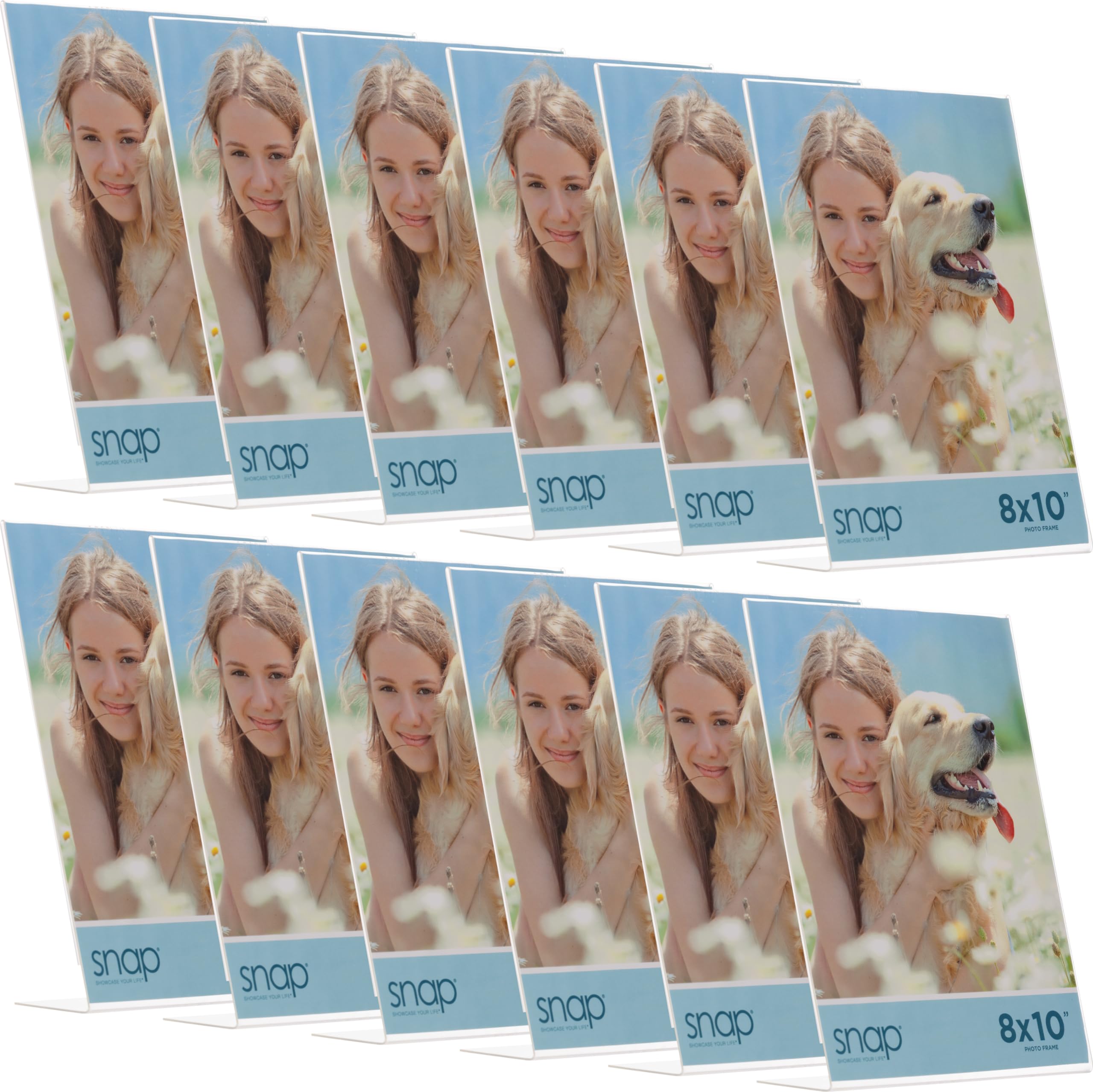 Set Of 12 Snap 8x10 Clear Acrylic Self Standing Photo | Desertcart INDIA