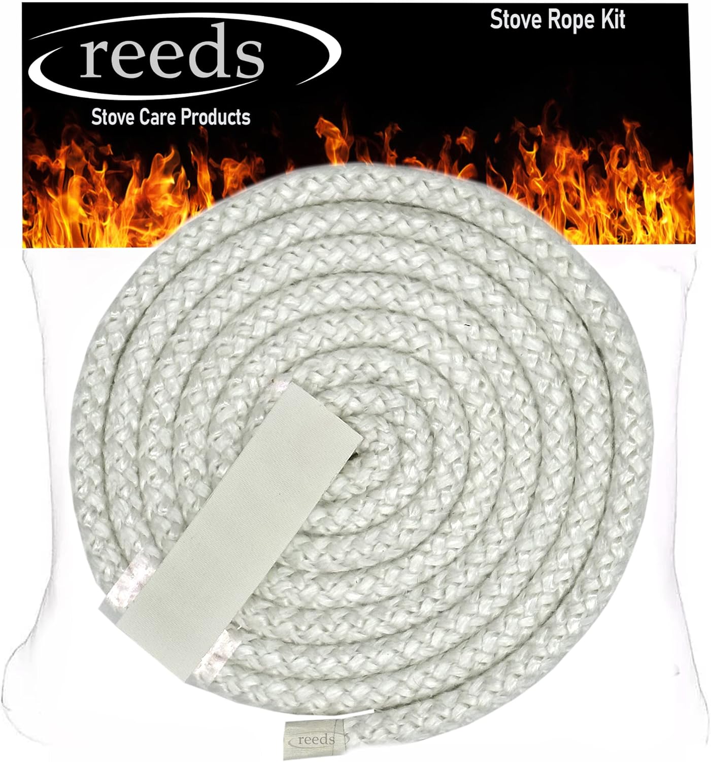 FLUE2U 12mm x 2 Metre Stove Fire Glass Fiber Rope 2 Metre Woodburner ...