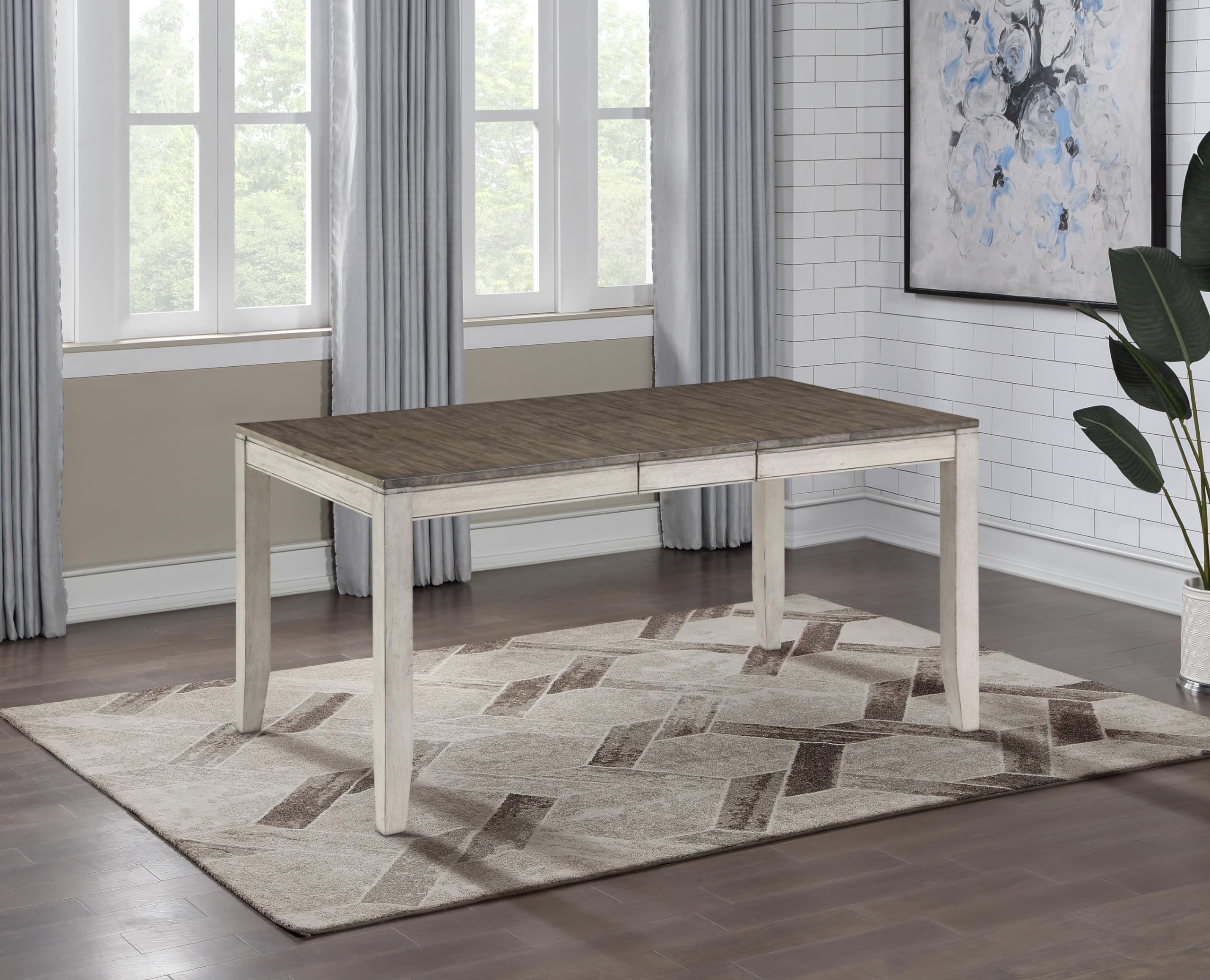 Steve Silver Co Abacus Dining Finish, Insertable 12-inch Butterfly Leaf ...