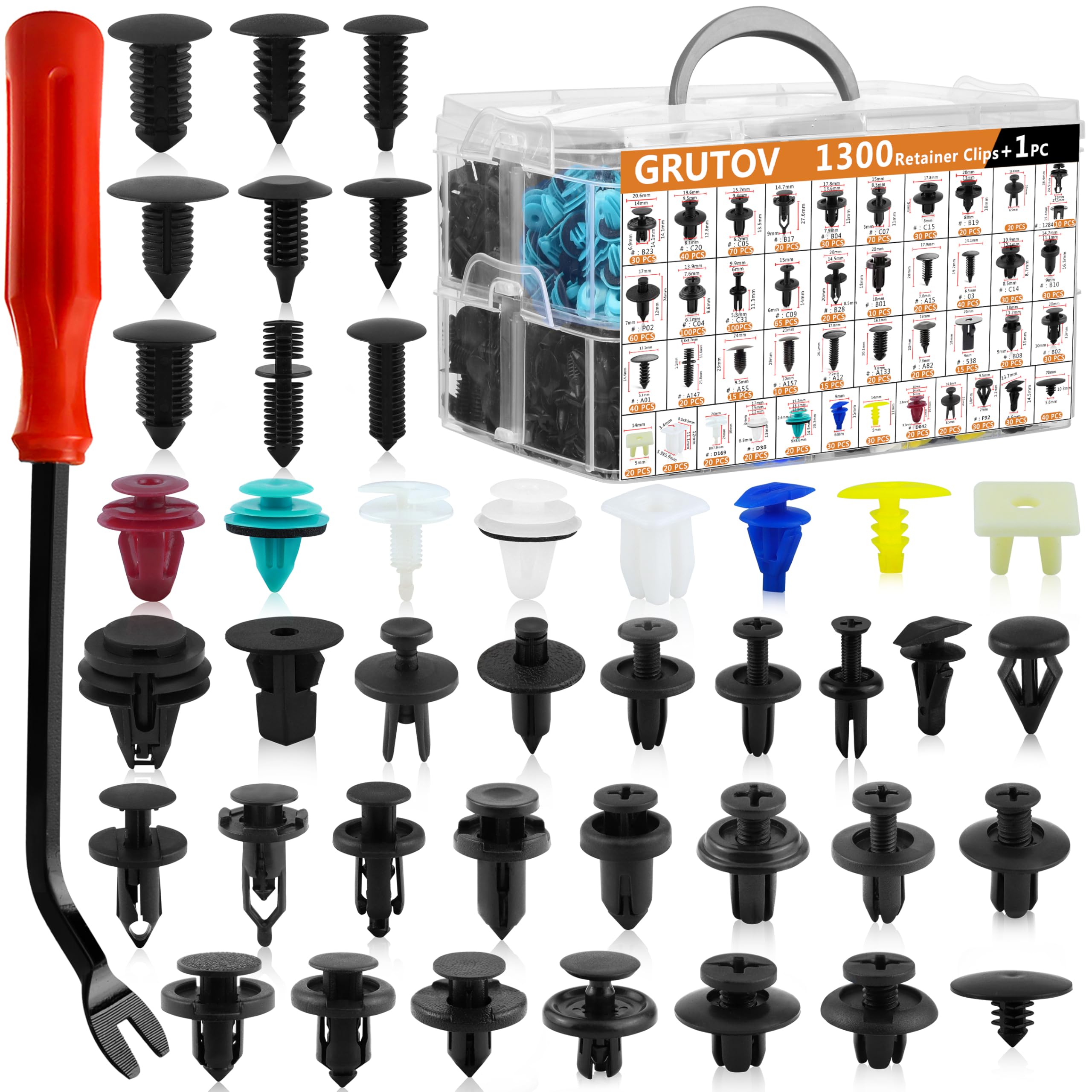 Sunplustrade Bumper Clips 240x Car Styling Retainer Clips Plastic ...