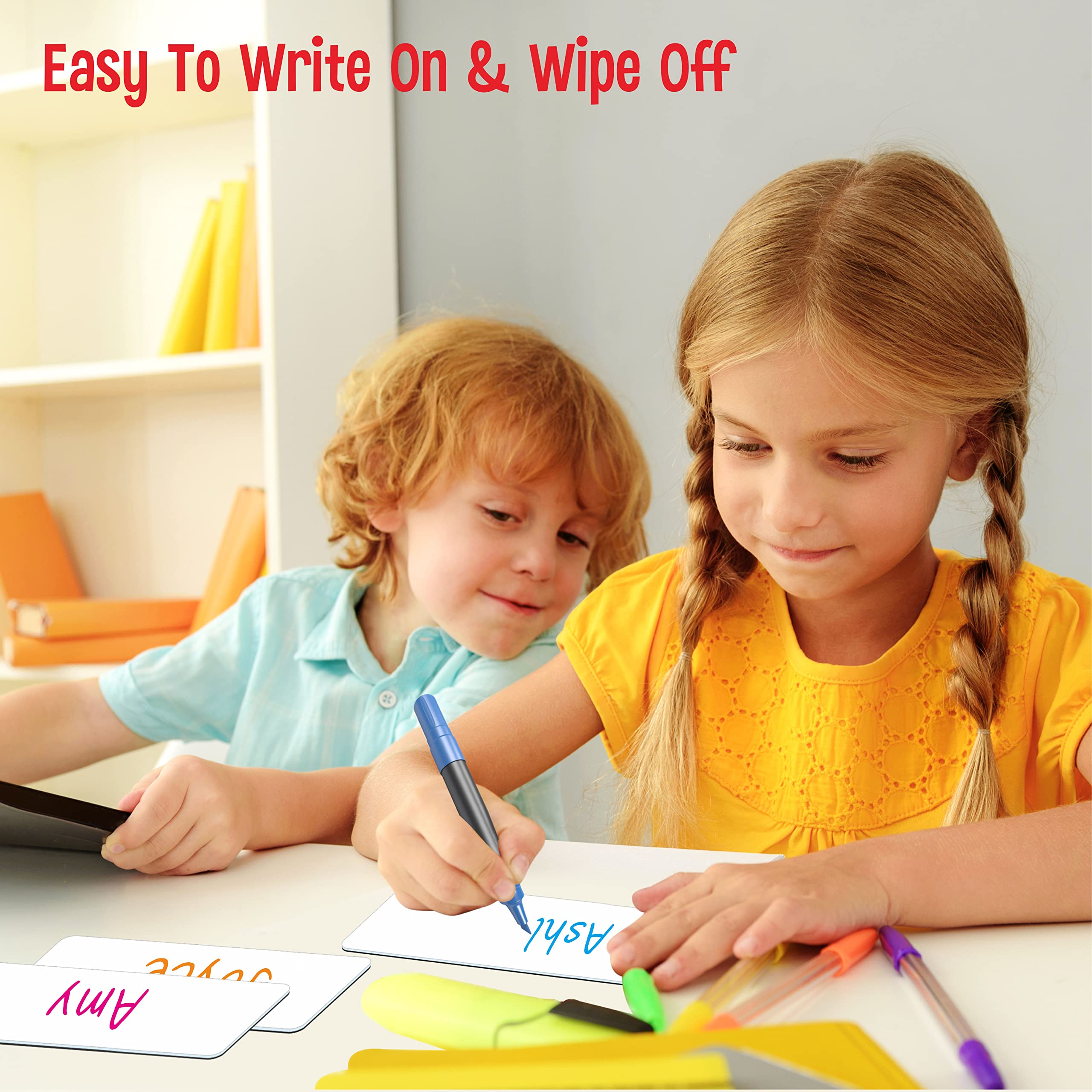 Snapklik.com : Magnetic Name Tag Label, 54 PCS Dry Erase Reusable Blank ...