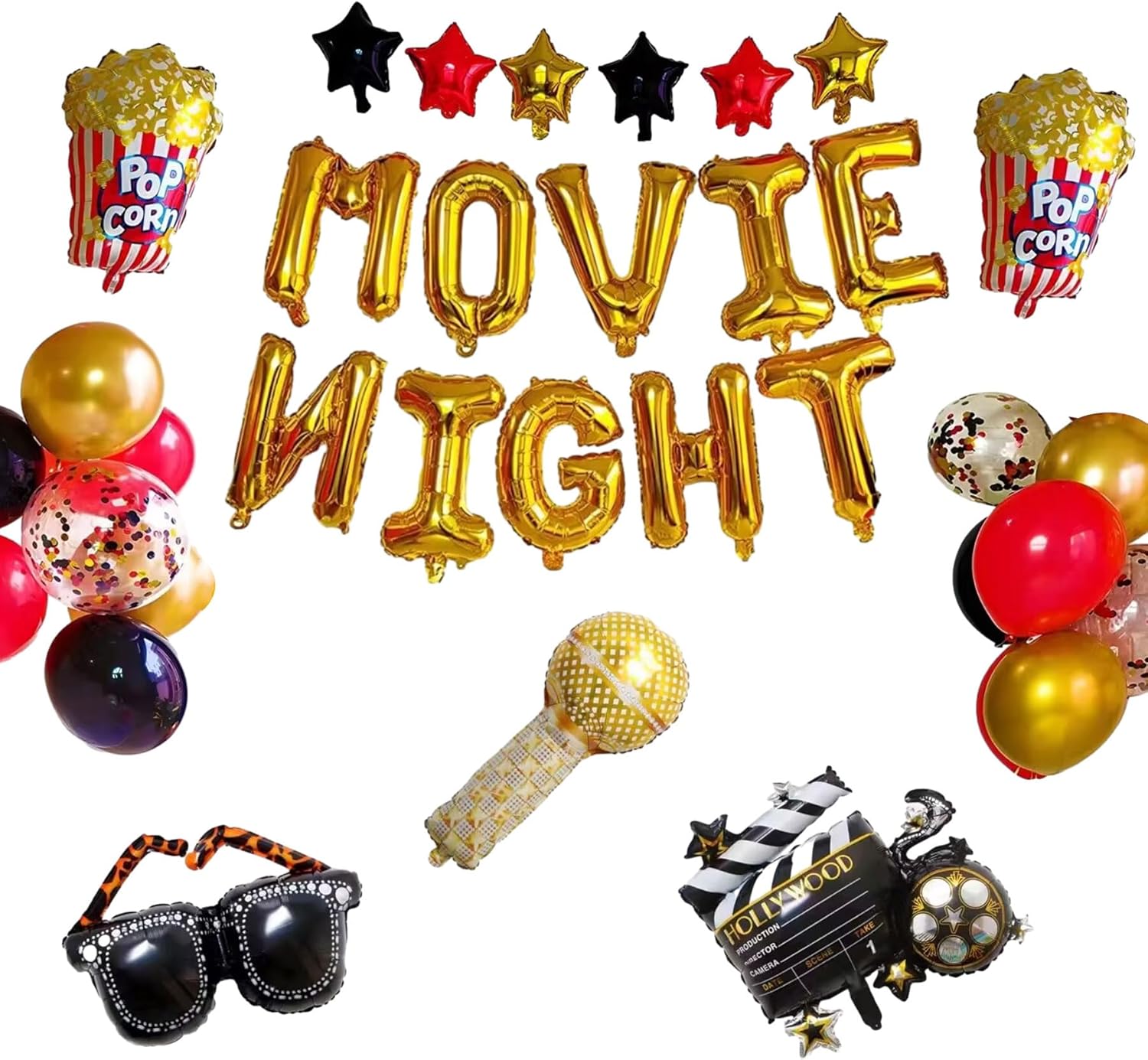 Amazon.com: Movie Night Decorations - 26 Pcs Movie Night Supplies ...