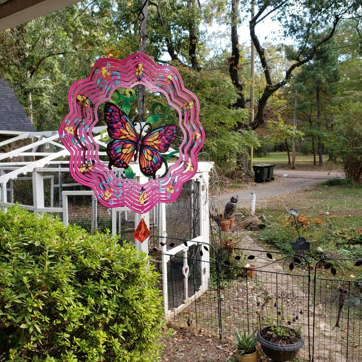 Amazon.com: Hummingbird Metal Wind Spinners - 12 Inch Hanging Metal ...