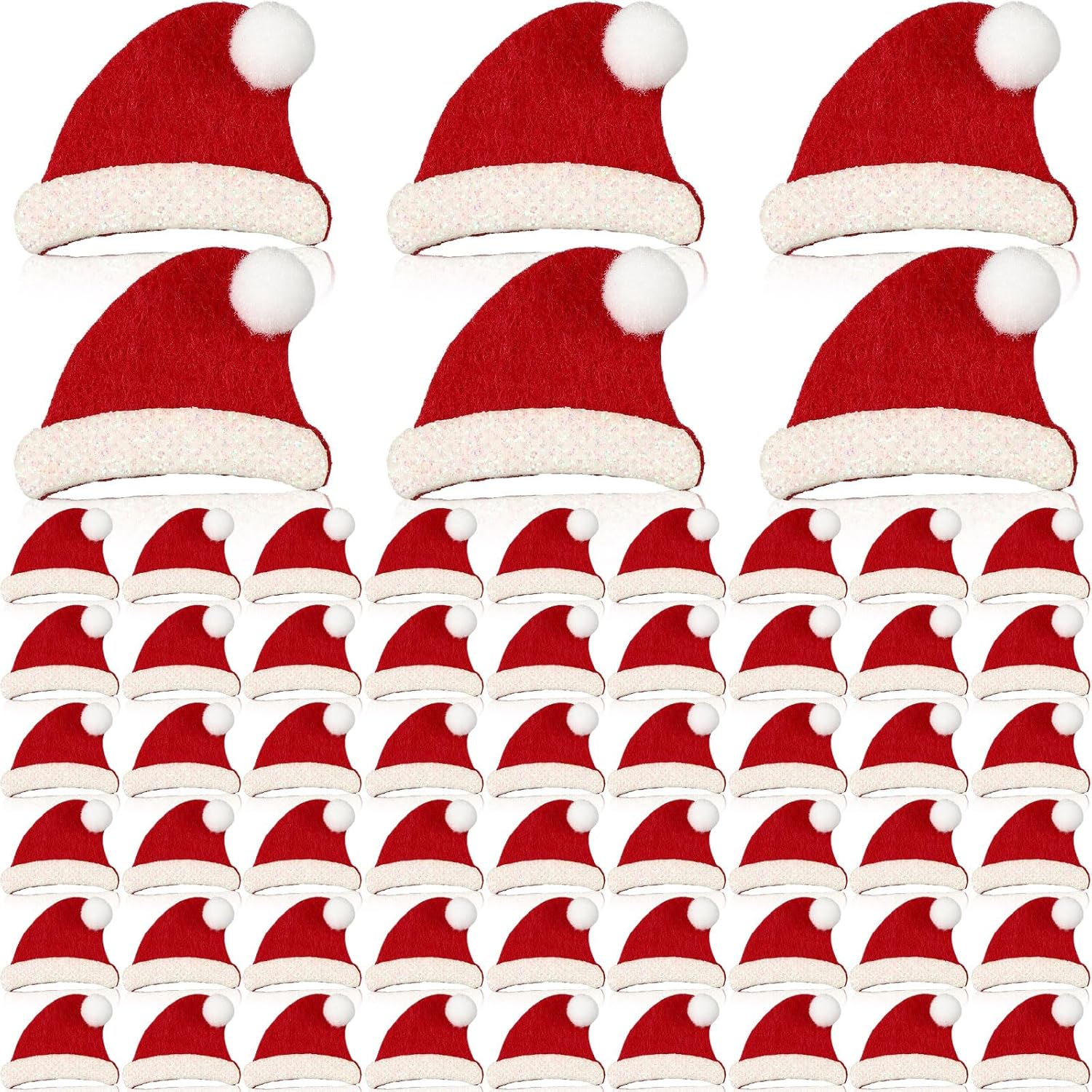 Amazon.com: Zhanmai 60 Pcs Santa Hat Felt Stickers for Kids Christmas ...