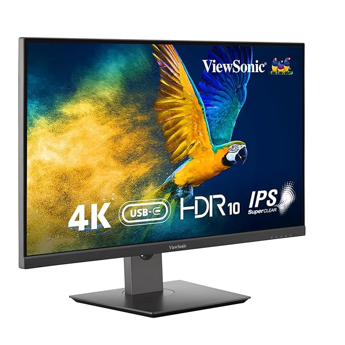 ViewSonic VX2762U-4K 68.58 Cm (27") IPS 4K UHD Monitor | USB Type-C 65W ...