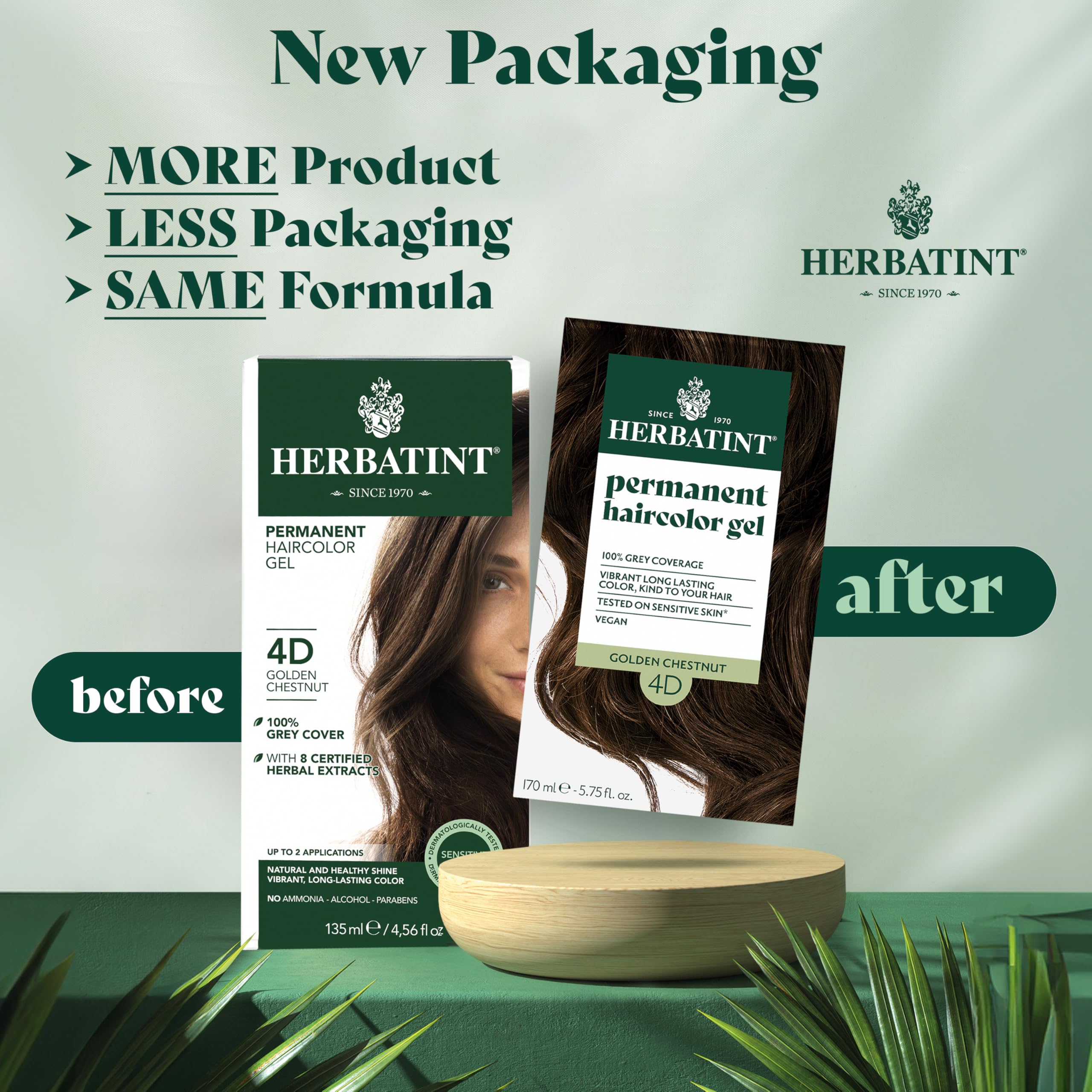 Snapklik.com : Herbatint Permanent Haircolor Gel, 4D Golden Chestnut ...