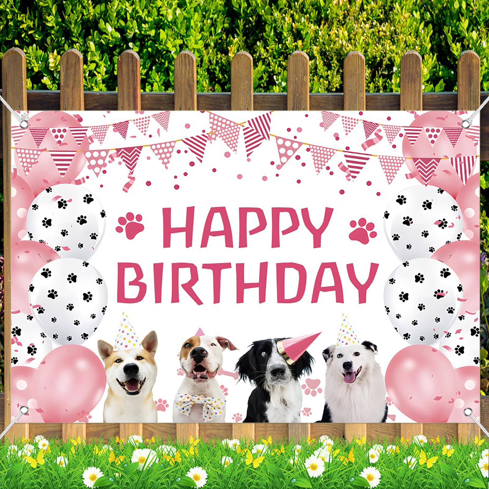 Paw Patrol Backdrop Birthday Boy Dog Paw Birthday Backdrop Banner - 6x3 ...