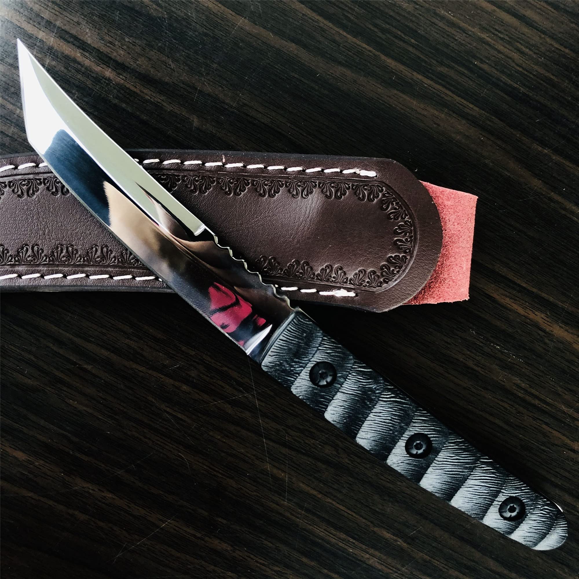 Buy MADSABRE 9.6 Inch Japanese Tanto Fixed Blade Samurai , D2 Mirror ...