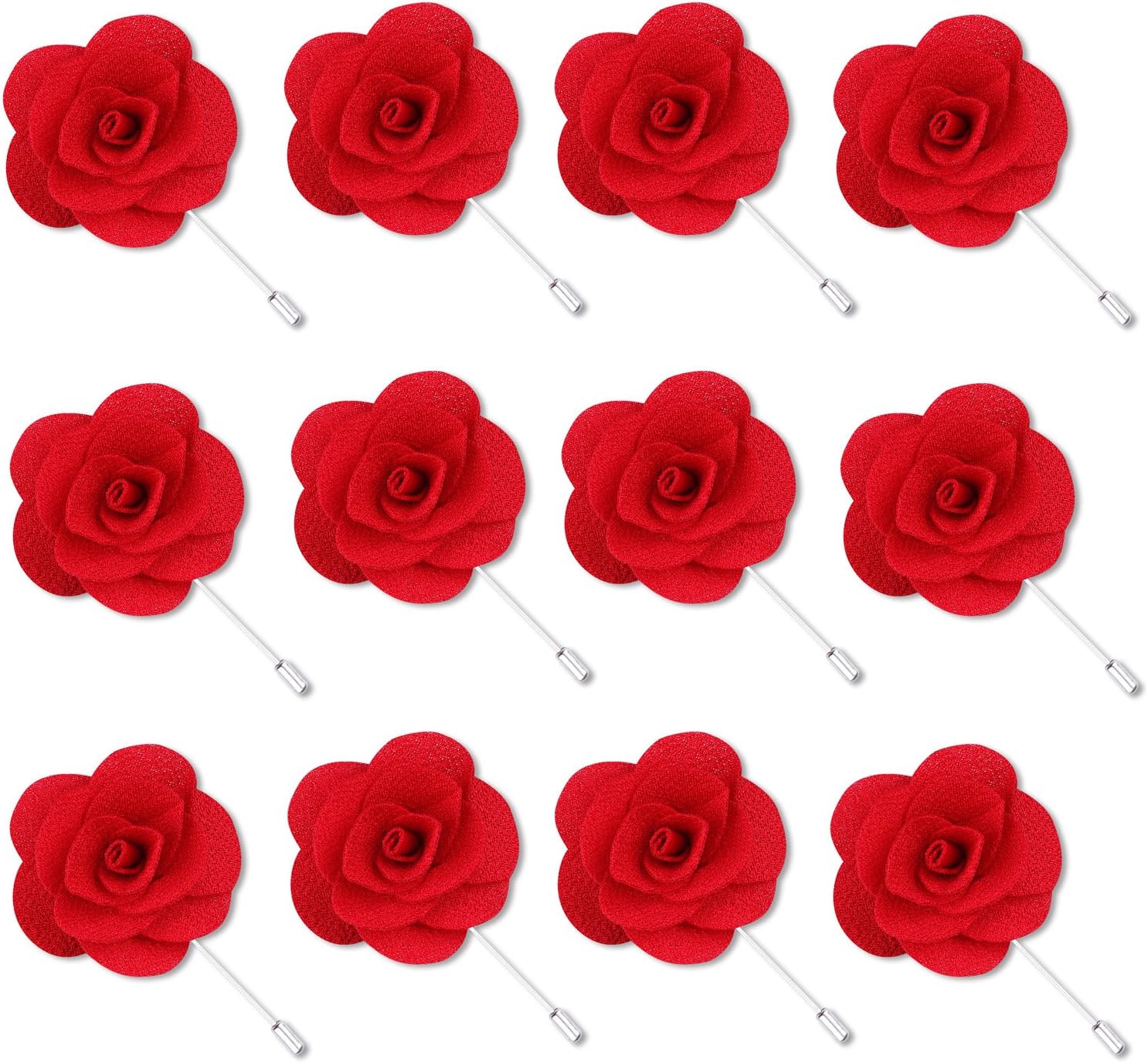 Amazon.com: 20 Pcs Flower Lapel Pins Lapel Flowers for Men Suits Red ...