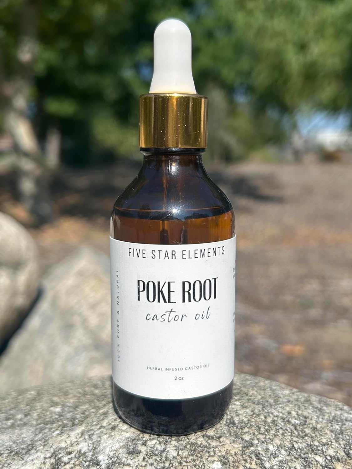 Amazon.com : Five Star Elements Poke Root Castor Oil 2oz, Clear ...