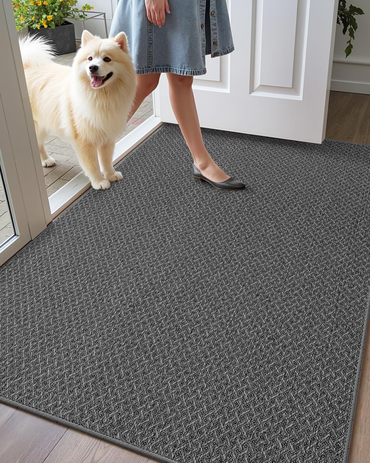 Color&Geometry Indoor Door Mat Non Slip Rubber Backed Dirt Trapper 24 ...