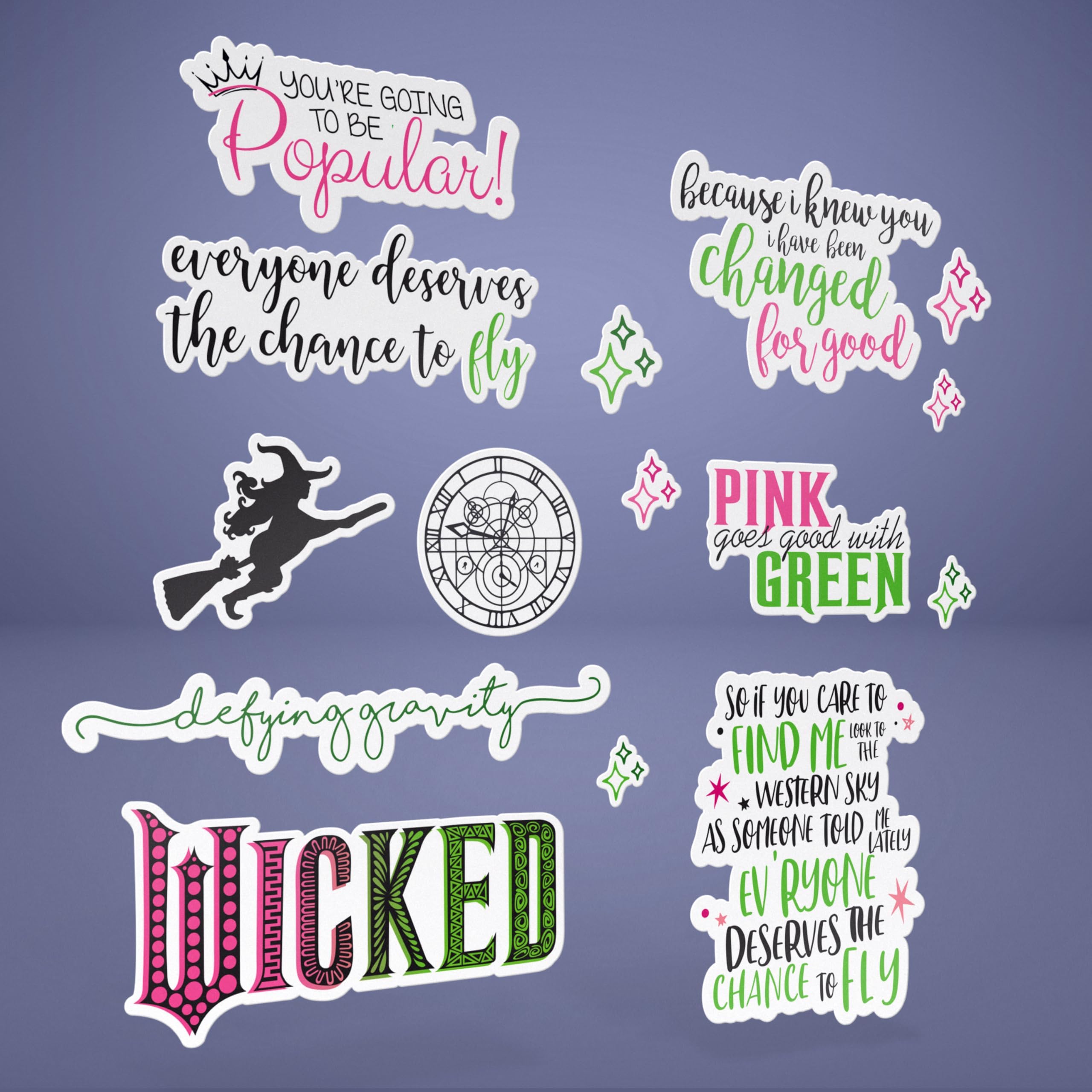 Amazon.com: Wicked Stickers – 15-Piece Vinyl Decal Pack Inspired by The ...