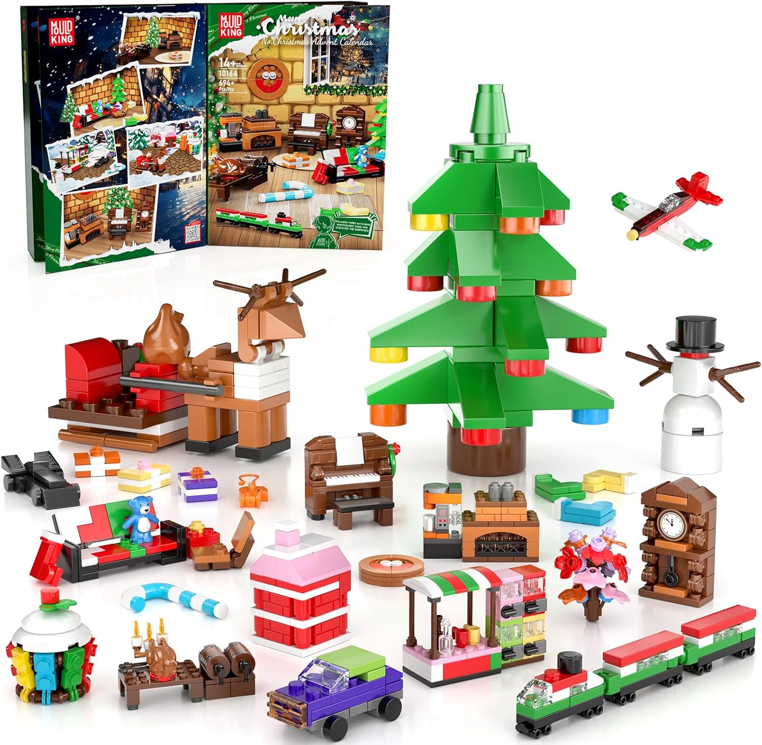 Amazon.com: Advent Calendar Building Blocks 2025, 694 Piece Christmas ...