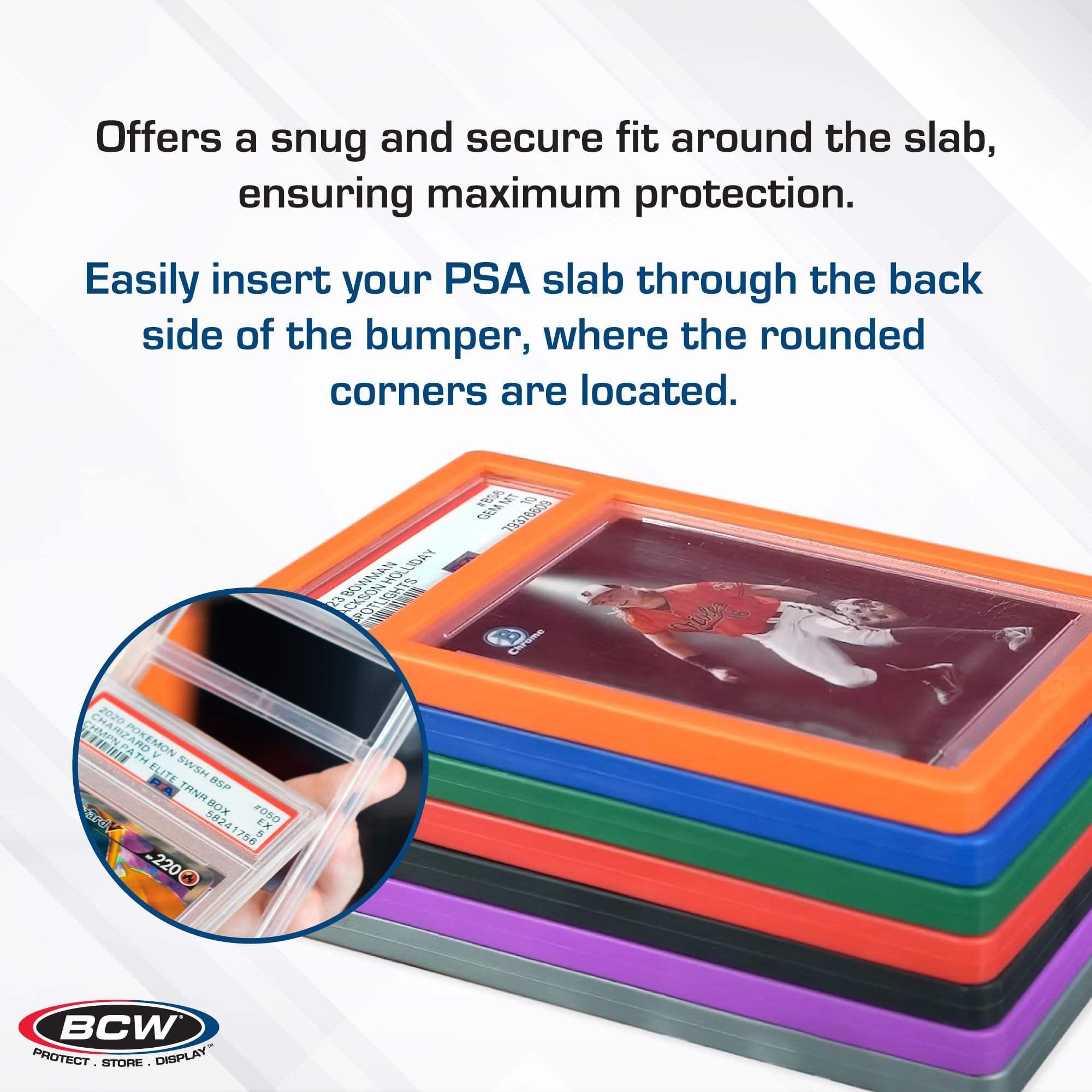 Snapklik.com : Graded Card Slab Bumpers - Clear TPE Edge Protectors For ...