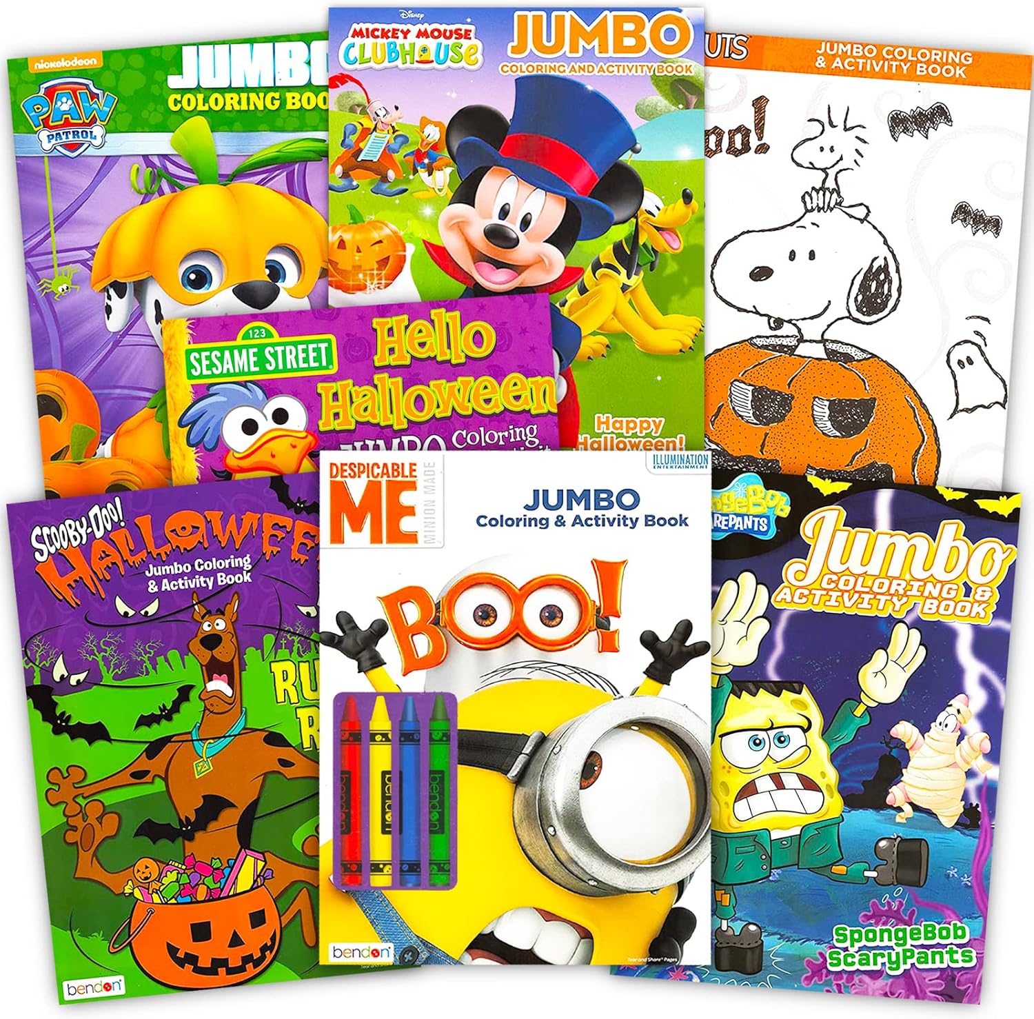 Amazon.com: Kids Halloween Coloring Books Super Set - Bundle with 6 ...