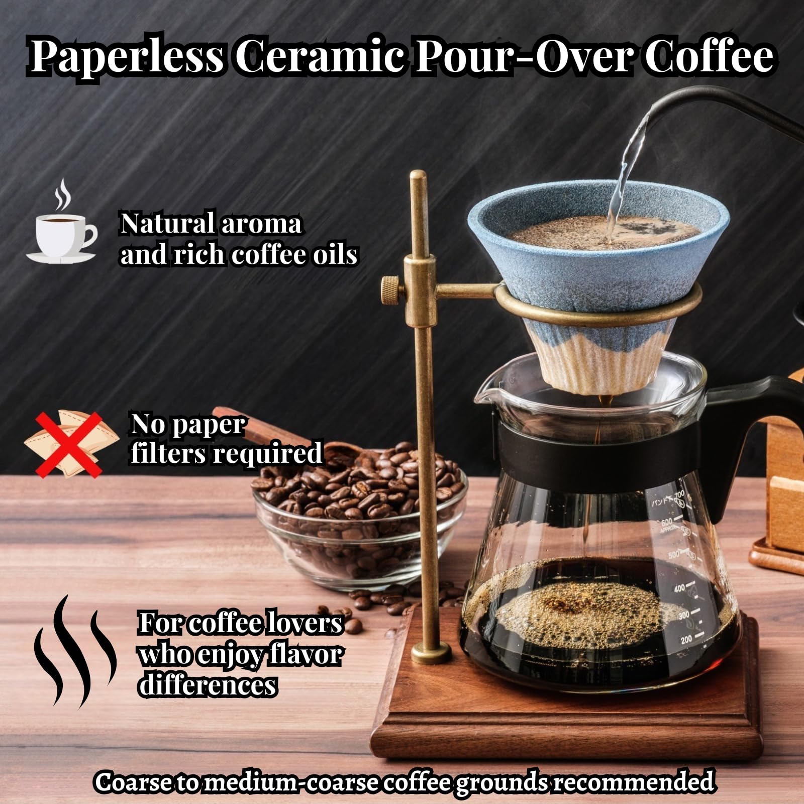 Snapklik.com : Ceramic Reusable Coffee Filter Dripper Paperless ...