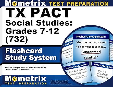 TX PACT Social Studies: Grades 7-12 (732) Flashcard Study System ...