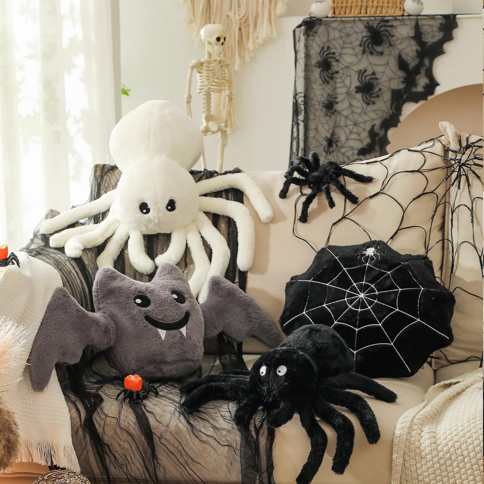 Snapklik.com : Spider Pillows, Halloween Pillows, Cute Spider Shaped ...