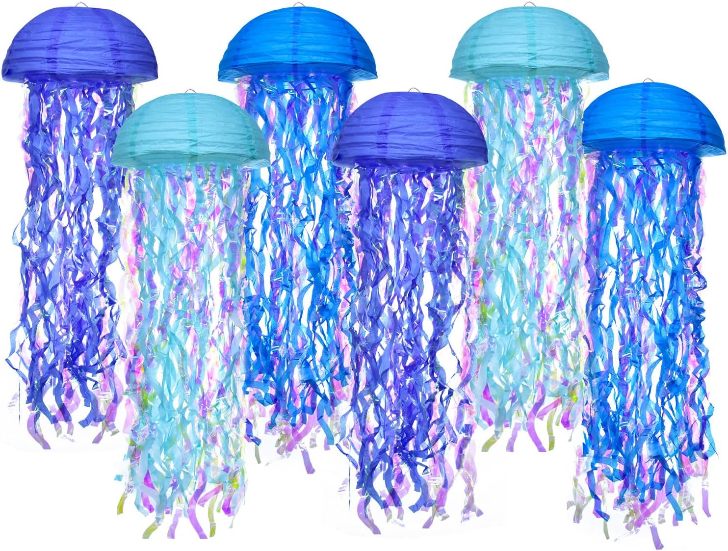 Hrhshw Jelly Fish Paper Lanterns, Under The Sea Party Decortions, 6pcs ...