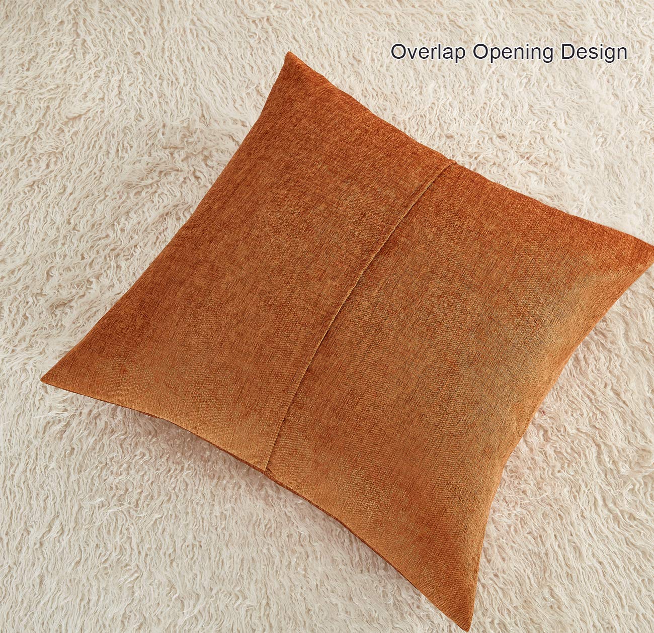 Snapklik.com : Chenille Euro Sham Cover 100% Polyester Pack Of 1 26" X ...