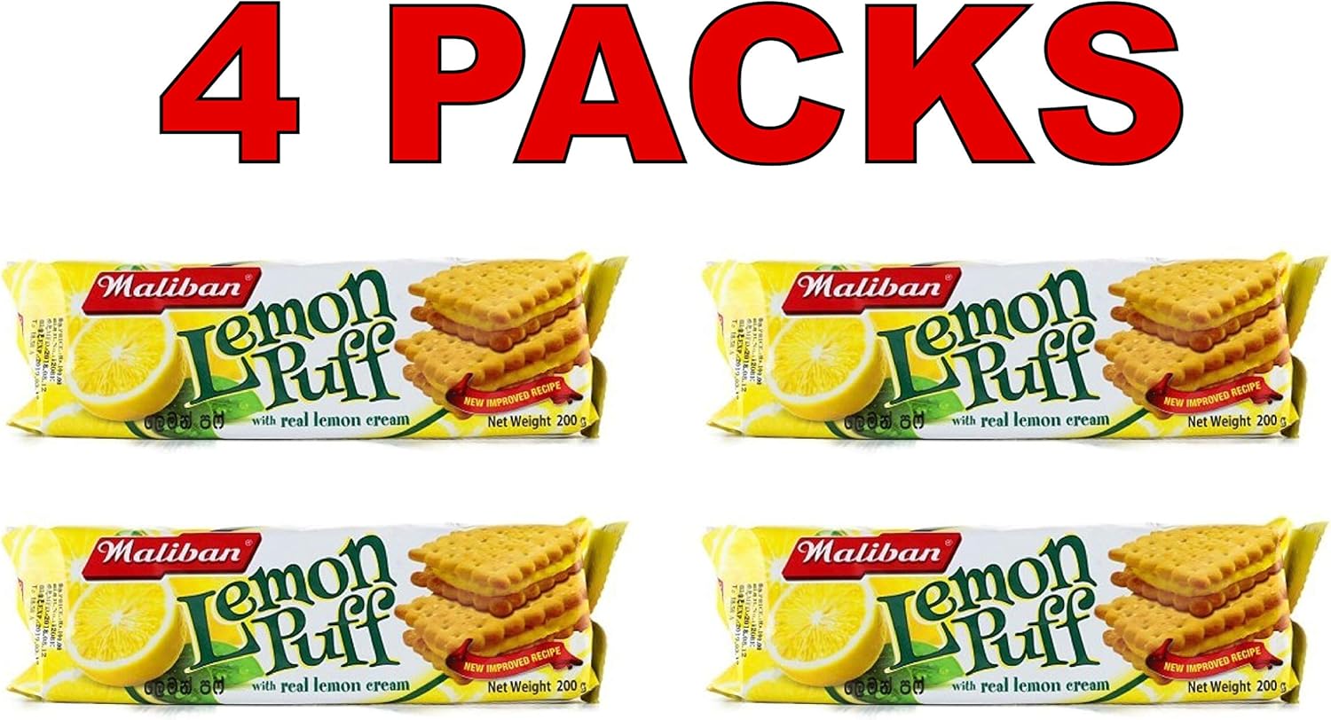 Maliban Lemon Puff Tea Biscuits 200g Per Pack 100% Genuine with Real ...