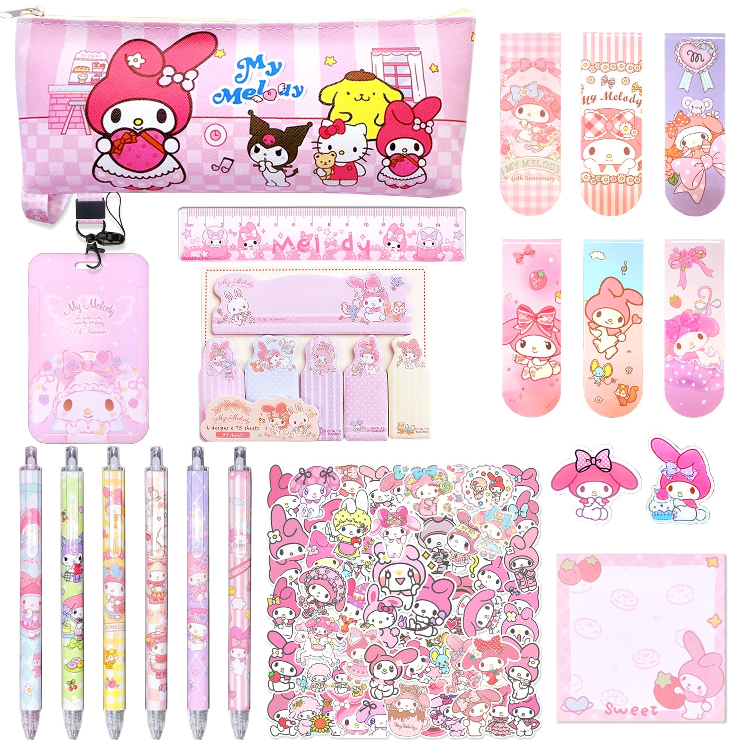 Amazon.com : Lobsgous Cute School Supplies Set, Cute Stationery Set ...