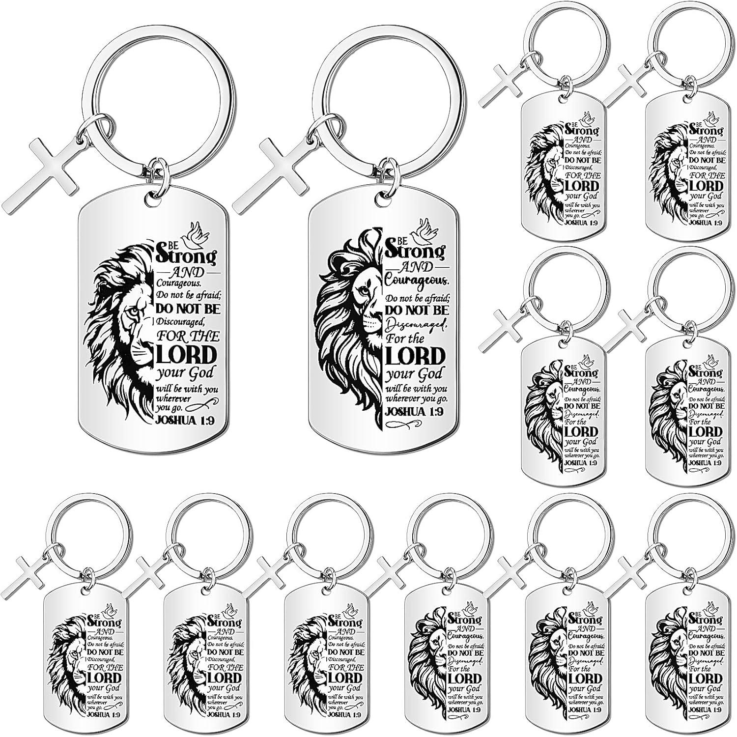Liliaafar 12 Pcs Christian Keychains Religious Inspirational Keychains ...