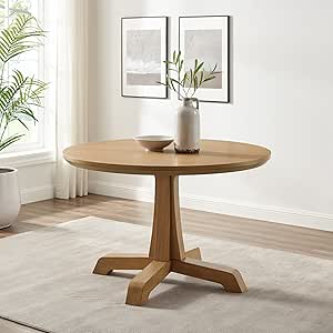 Amazon.com - Walker Edison Caely Modern Simple Round Dining Table with ...