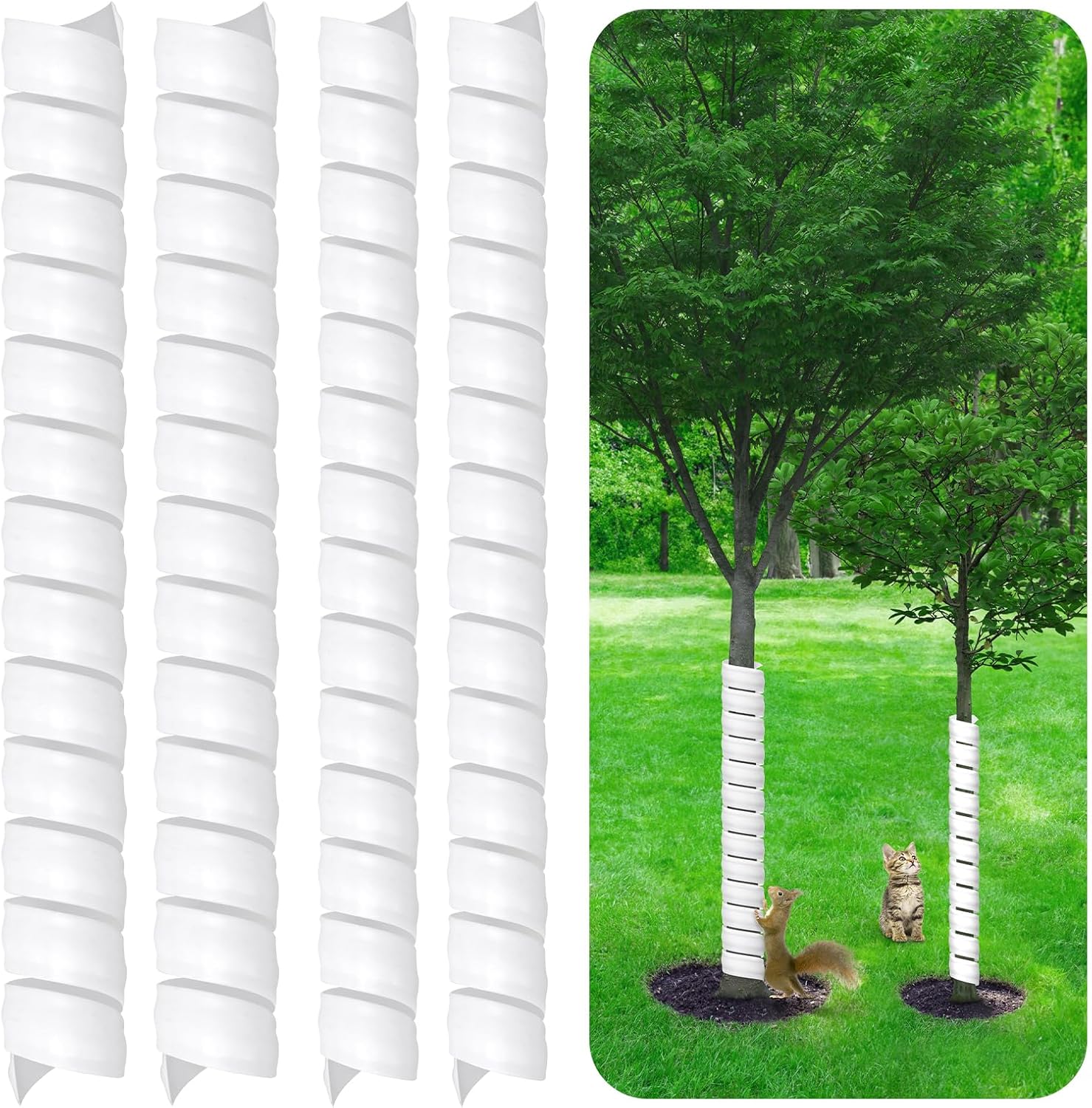 Amazon.com : BlumWay 4 Pcs Tree Trunk Protector, Plastic Spiral-Type ...