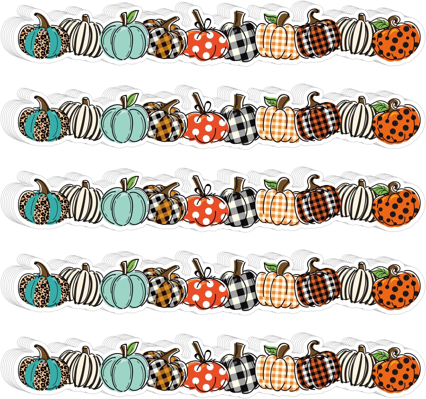 Amazon.com: Pumpkin Bulletin Board Stickers Fall Self-Adhesive Pumpkin ...