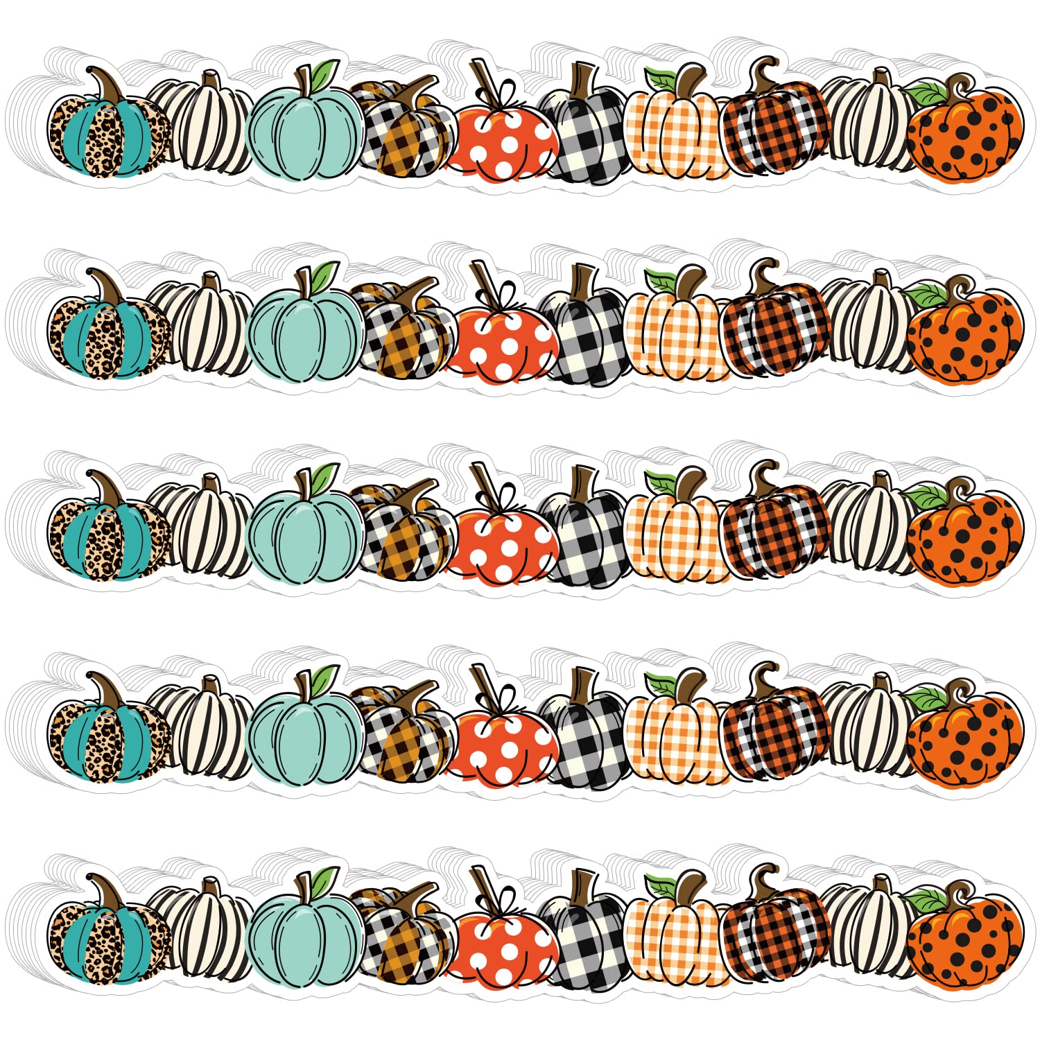 Amazon.com: Pumpkin Bulletin Board Stickers Fall Self-Adhesive Pumpkin ...