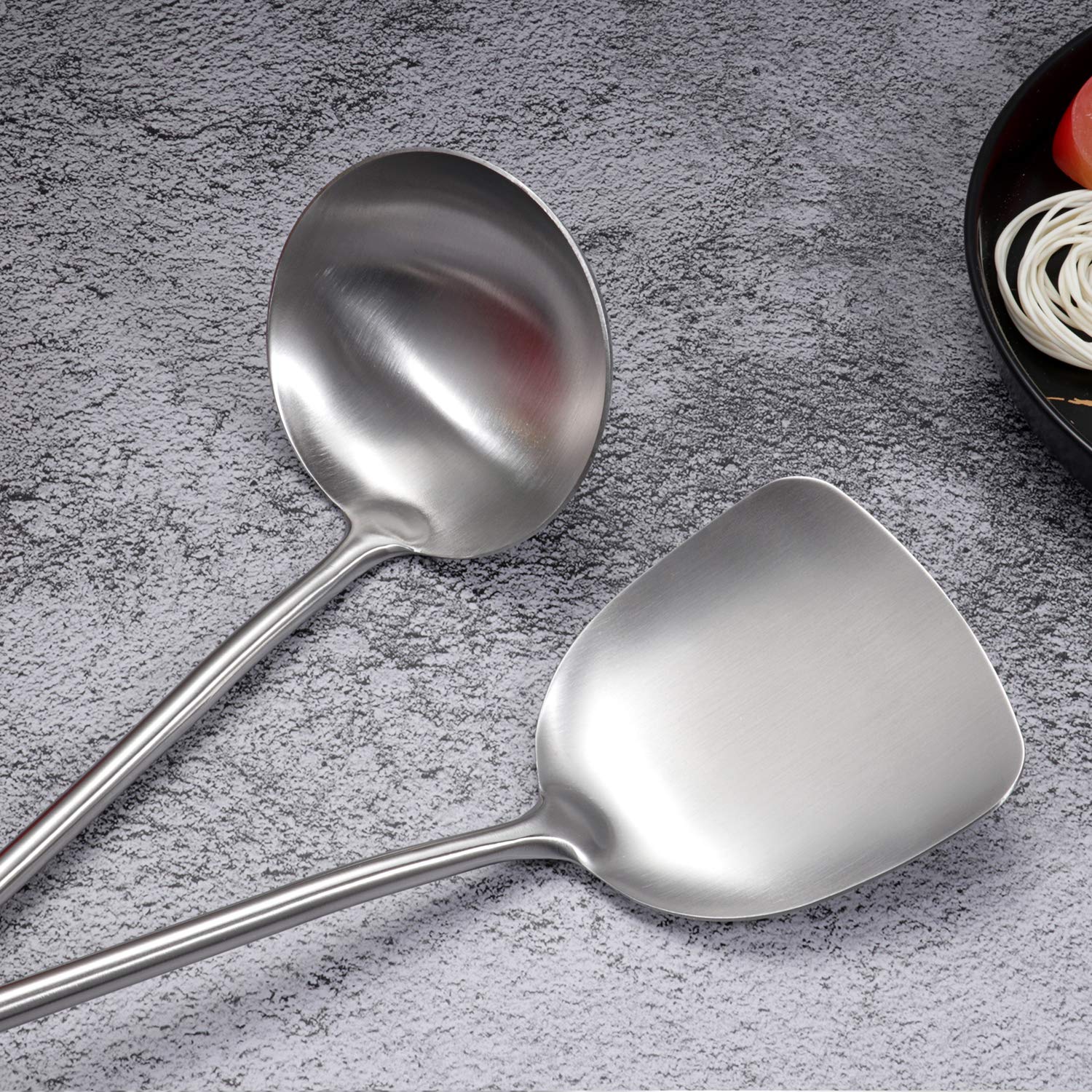 Snapklik.com : Wok Spatula & Ladle Tool Set, 304 Stainless Steel ...