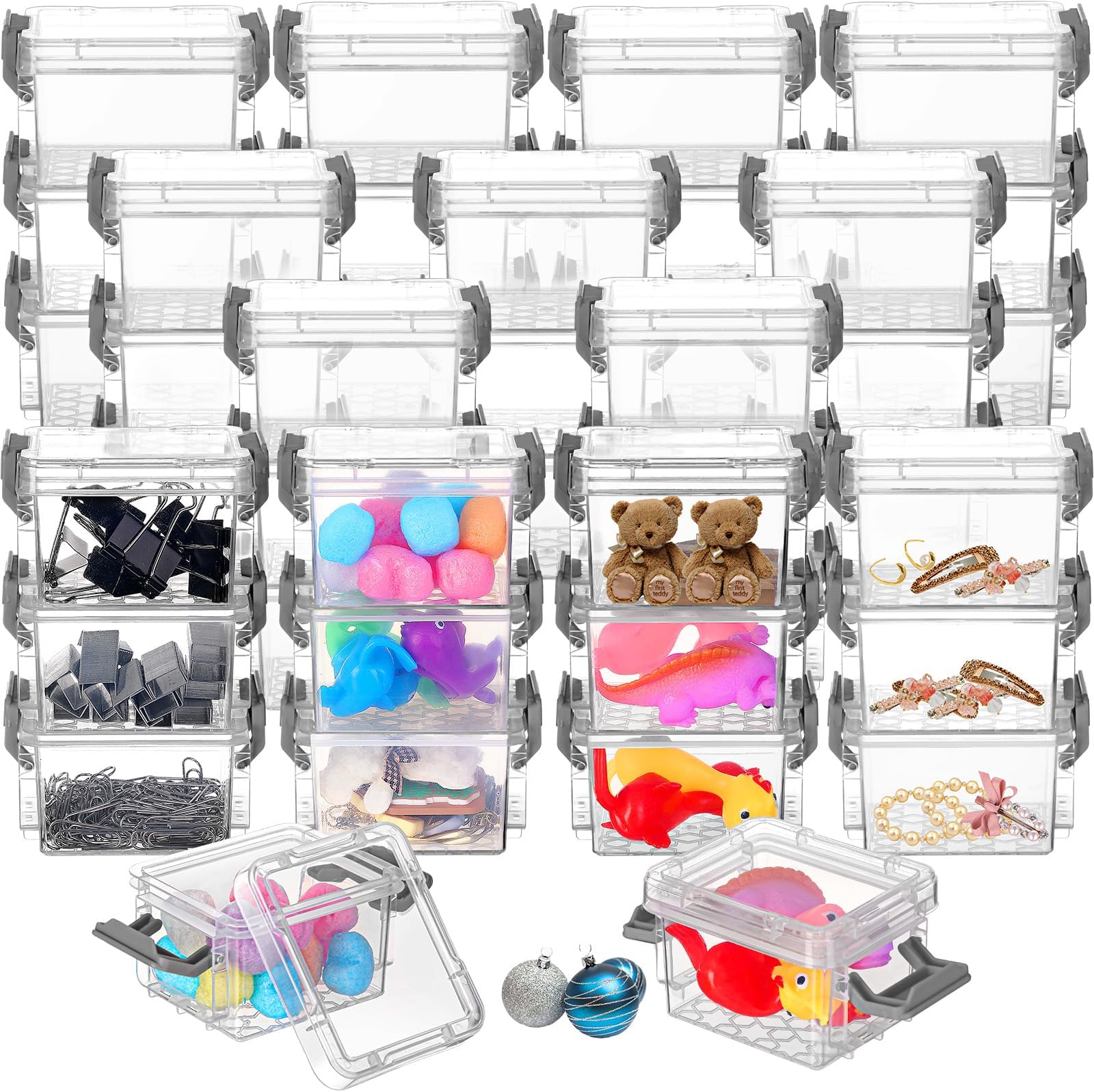 Amazon.com: Burbell 48 Pcs 3x2.2x5.3 Inches Plastic Storage Containers ...