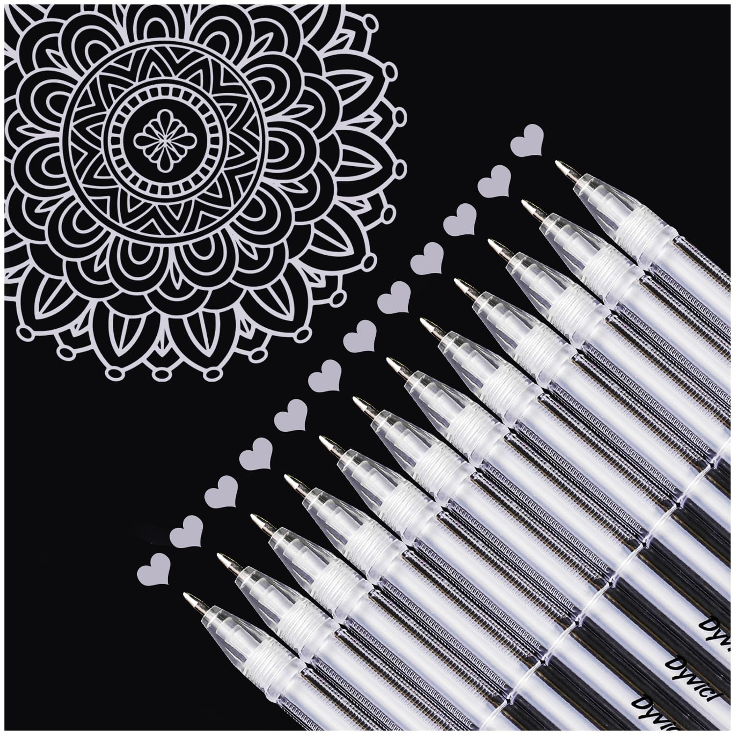 Snapklik.com : Metallic Silver Gel Pens, 0.8 Mm Fine Pens Gel Ink Pens ...