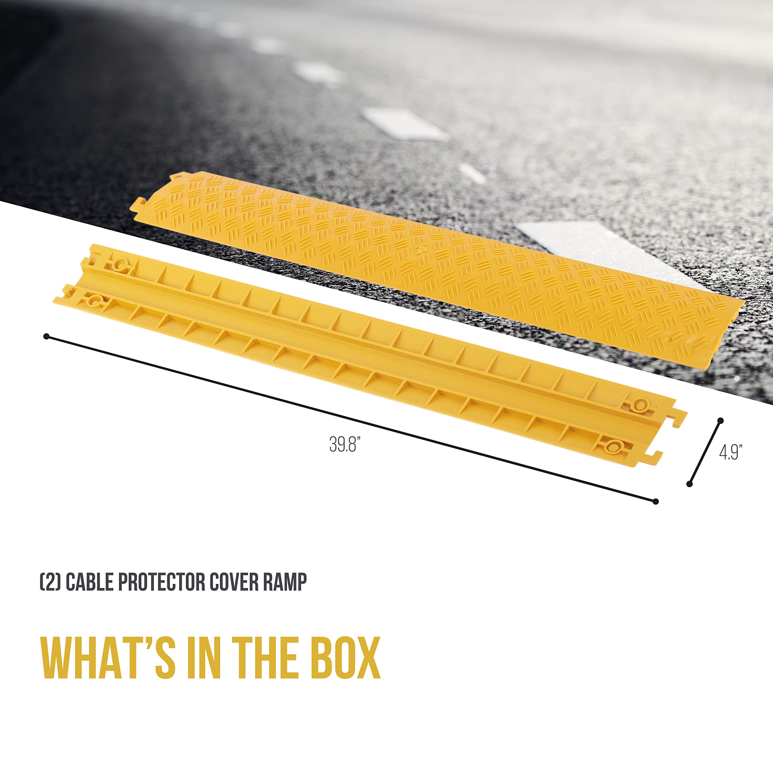 Durable Cable Ramp Protective Cover - 2,000 lbs Max Heavy Duty Drop ...