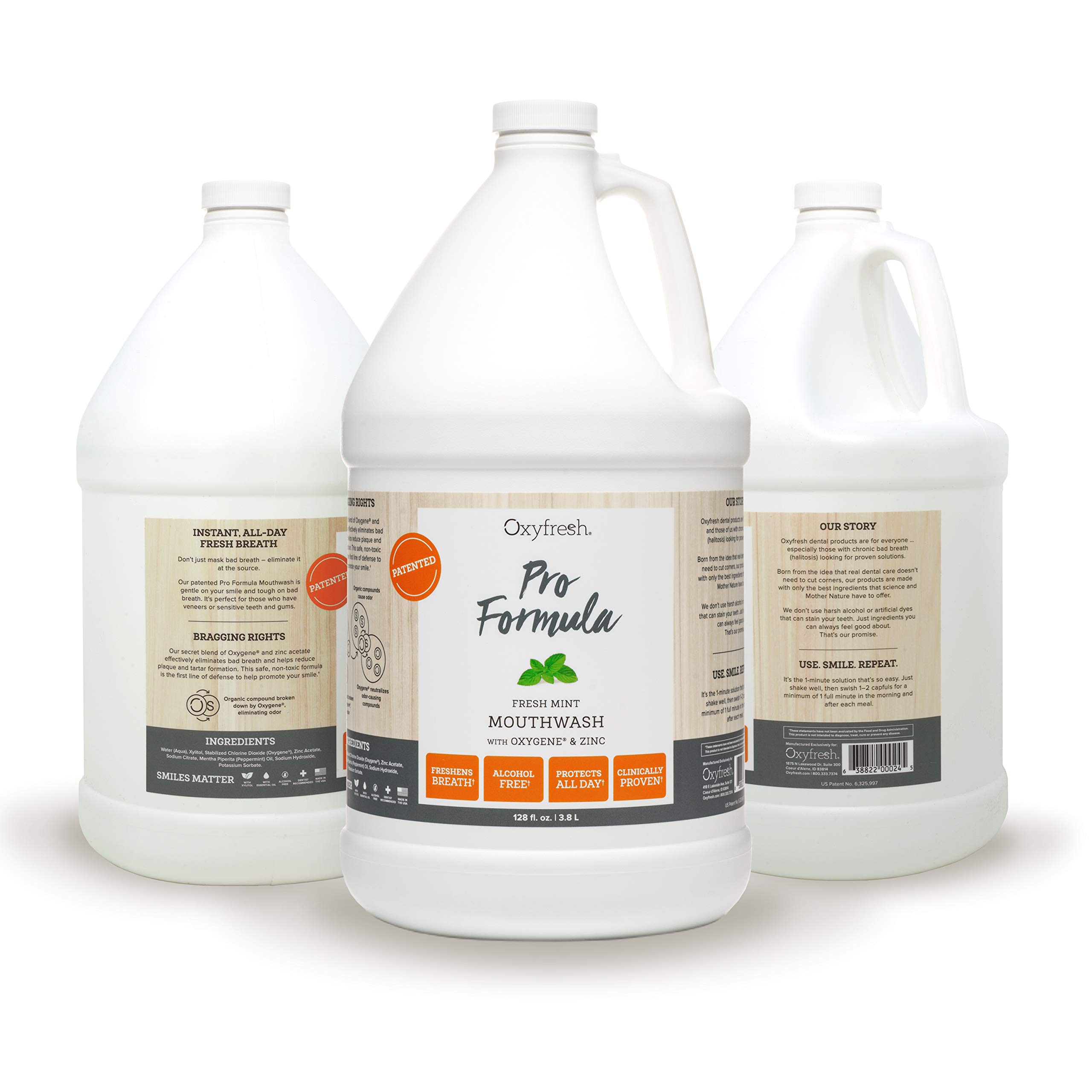 Buy Oxyfresh Pro Formula Fresh Mint Mouthwash – Patented Zinc Mouthwash ...