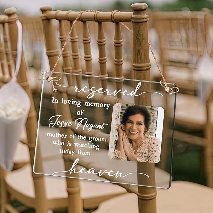 Amazon.com: Bfigift Personalized Wedding Memorial Sign, Reserved Signs ...
