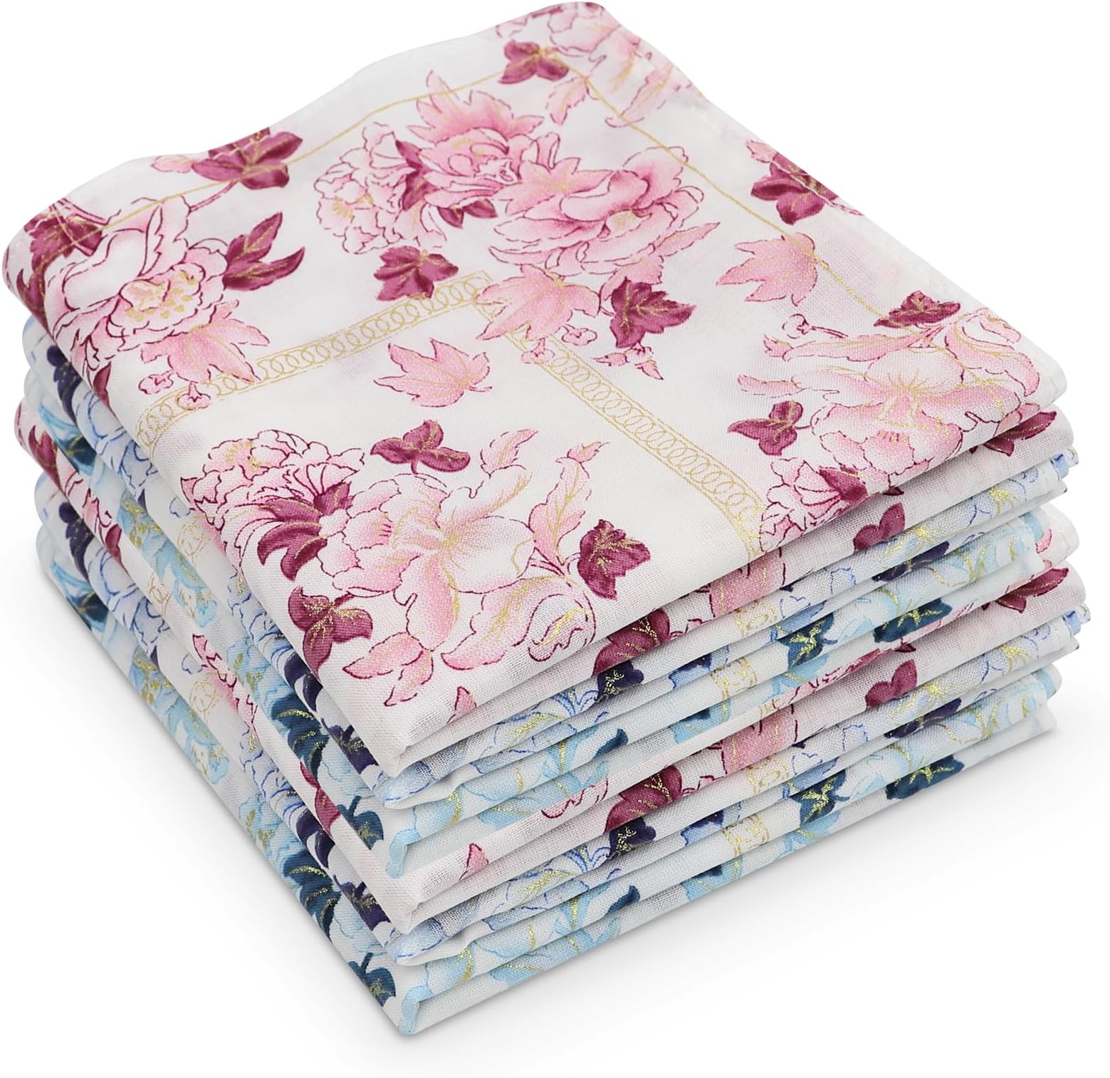Amazon.com: GB Women's 100% Cotton Handkerchiefs with Stripe Candy ...